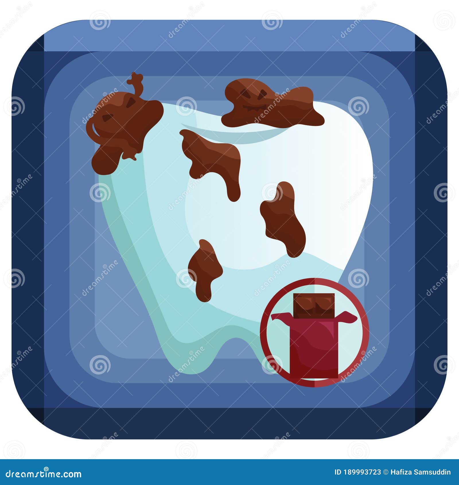 Tooth Decay. Vector Illustration Decorative Design Stock Vector ...