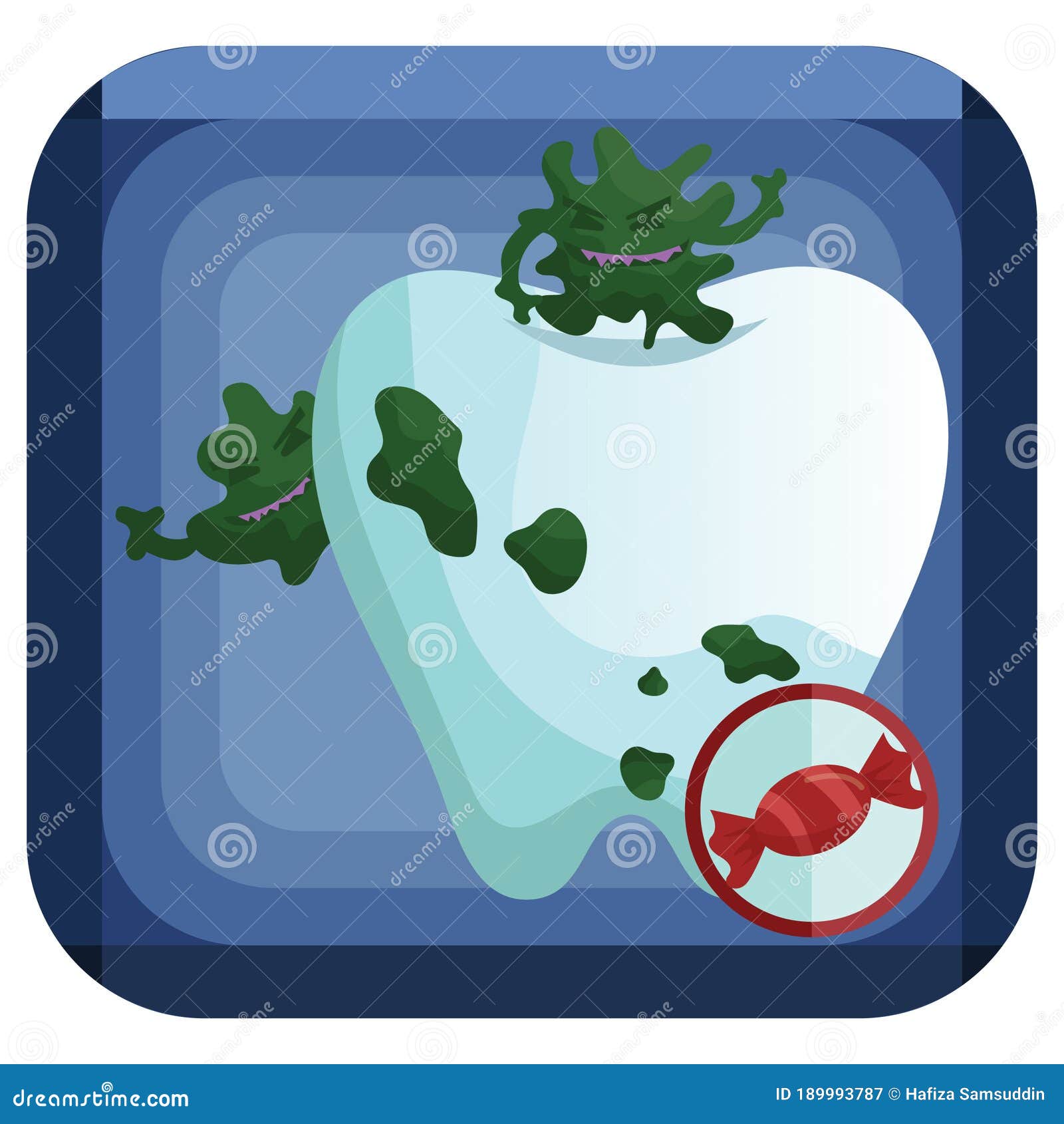 Tooth Decay. Vector Illustration Decorative Design Stock Vector ...