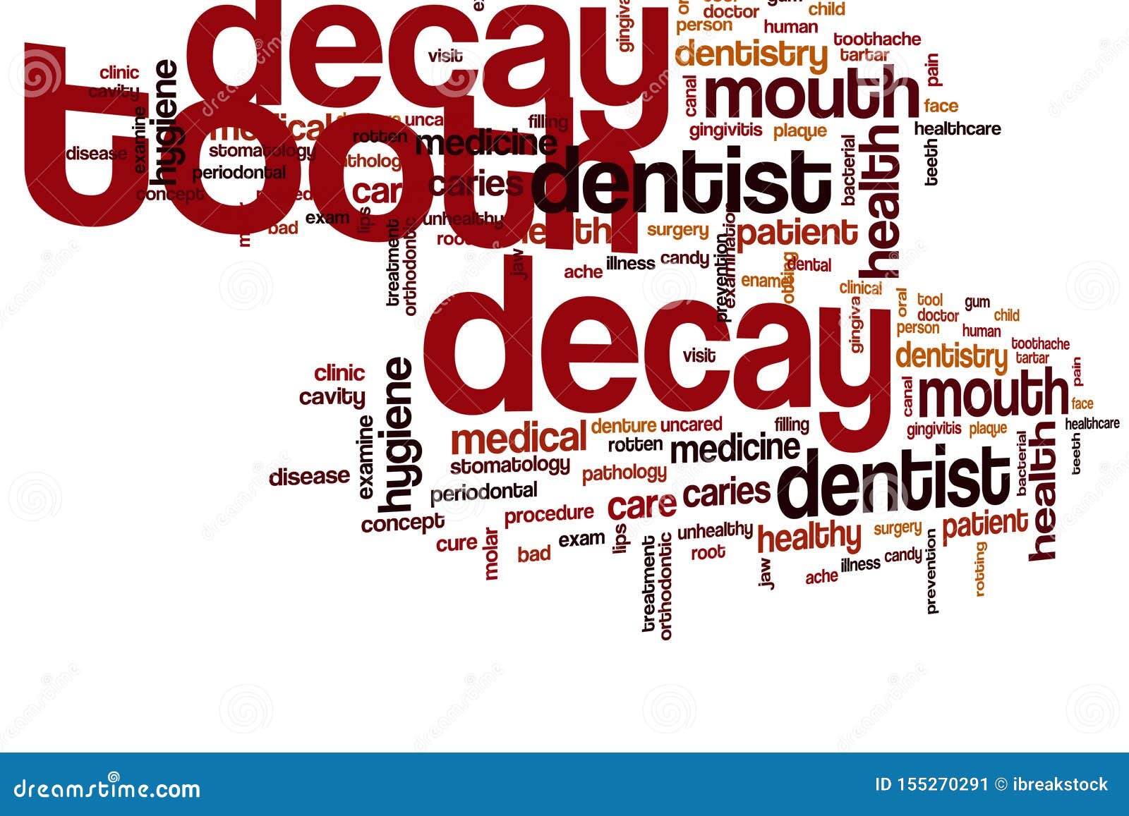 Tooth decay word cloud stock illustration. Illustration of caries ...