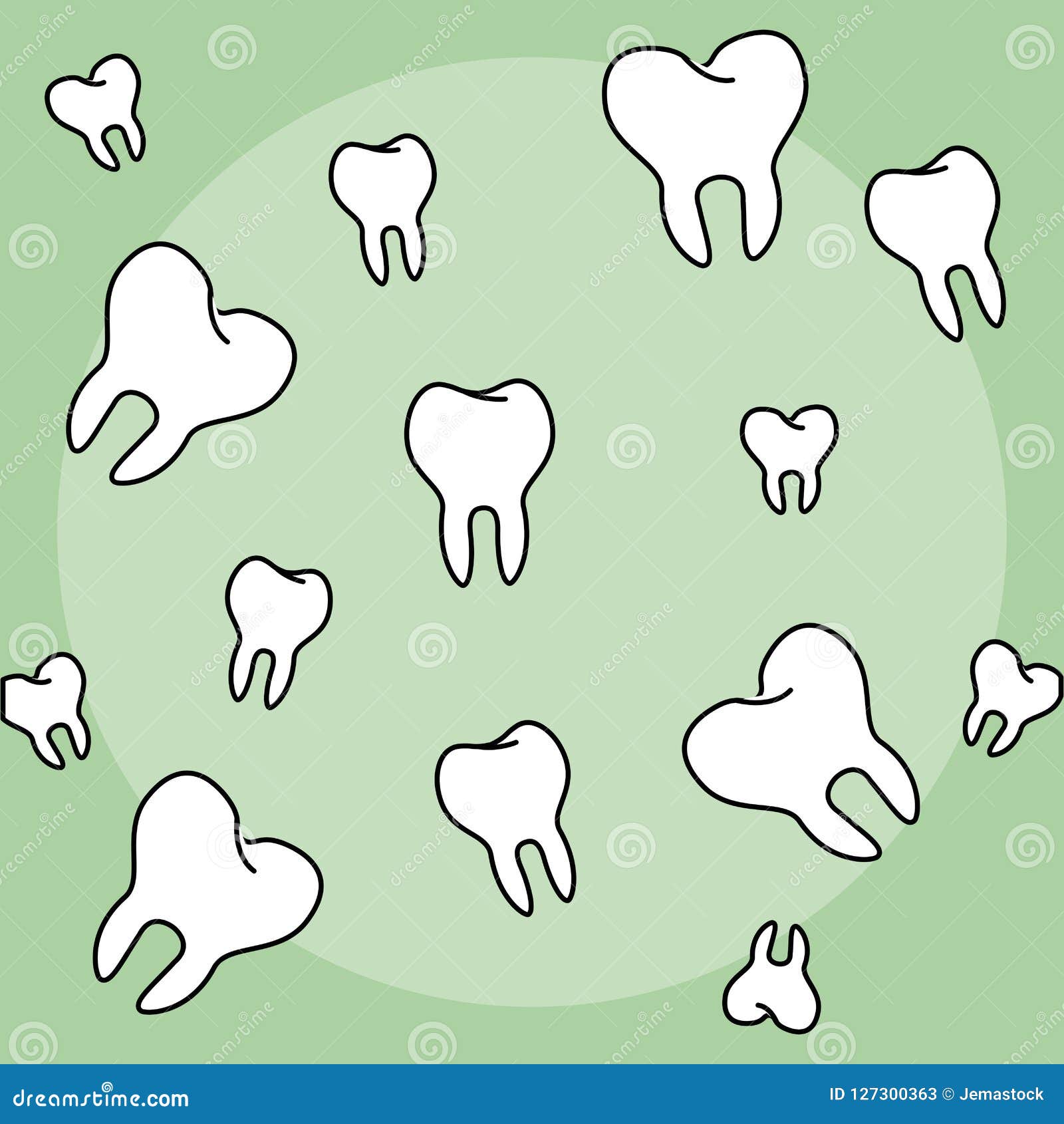 Tooth dental background stock vector. Illustration of oral - 127300363