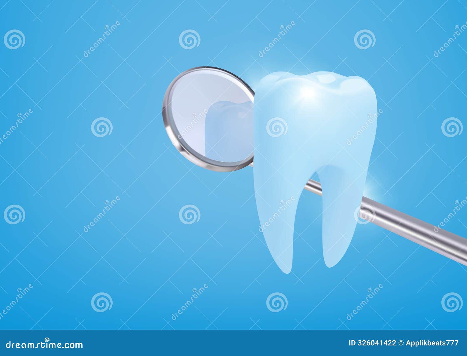 Tooth and Dentist Mirror . Vector Illustration Stock Vector ...