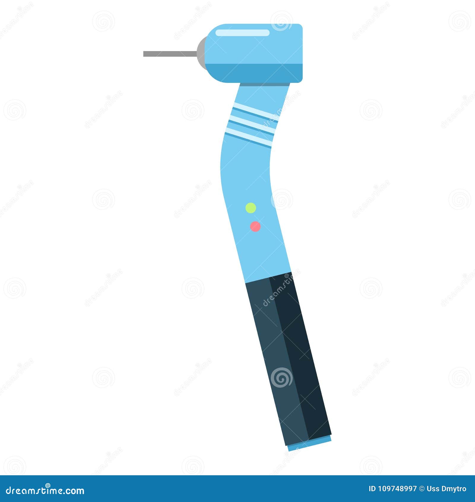 Tooth Drilling Machine Icon, Flat Style Stock Vector - Illustration of ...