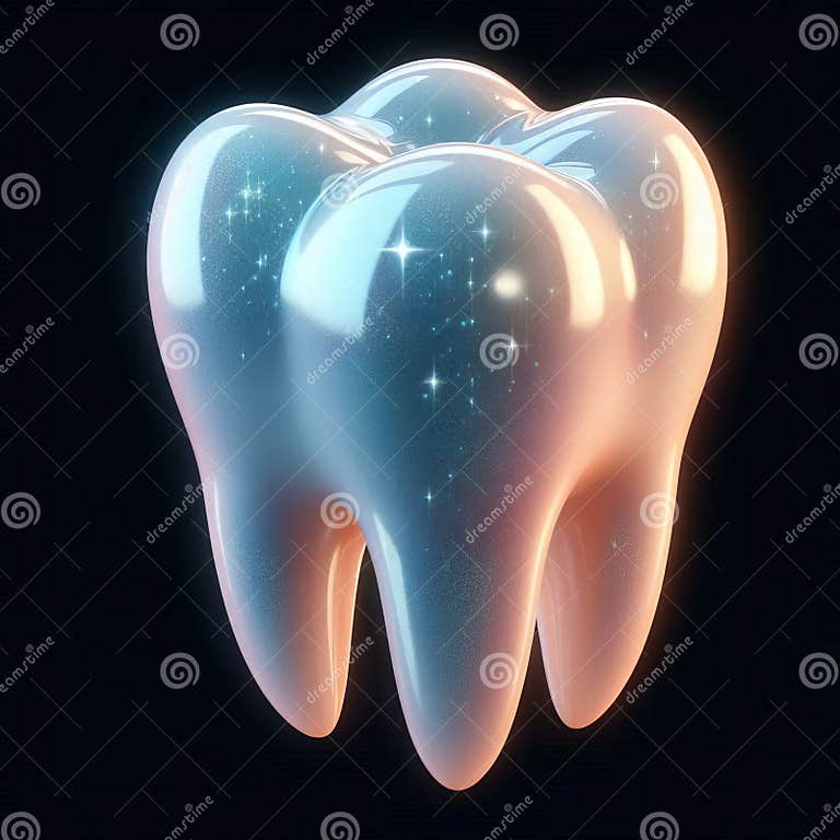 Tooth Enamel Smooth Shiny Surface with a Slightly Translucent Ef Stock ...