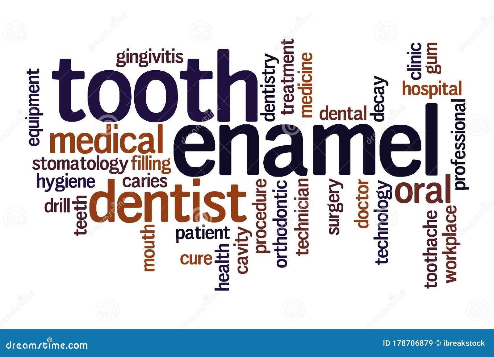 Tooth Enamel Word Cloud Concept Stock Illustration - Illustration of ...