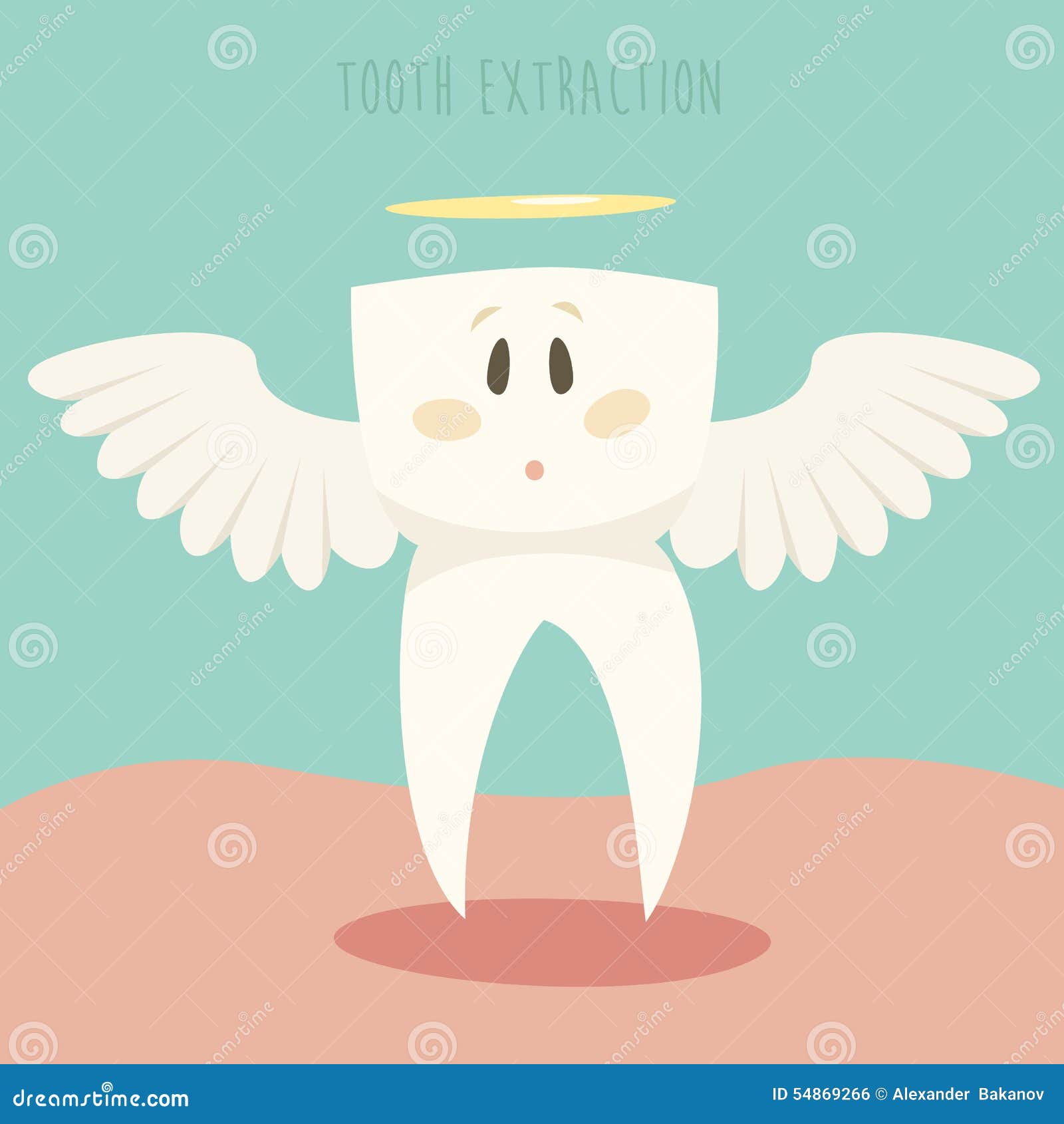 Tooth Extraction, Healthy White Teeth Vector Stock Vector ...
