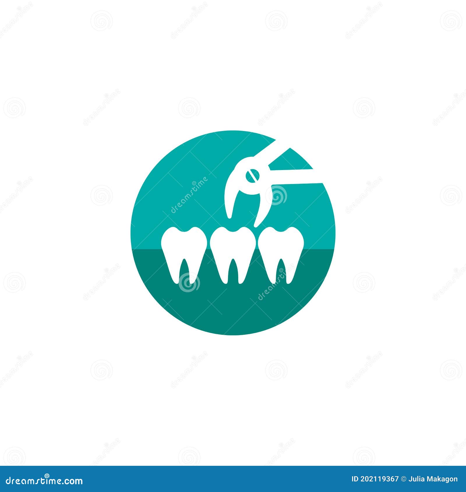 Tooth Extraction Icon. Dental Extraction Forceps Sign Stock Vector ...