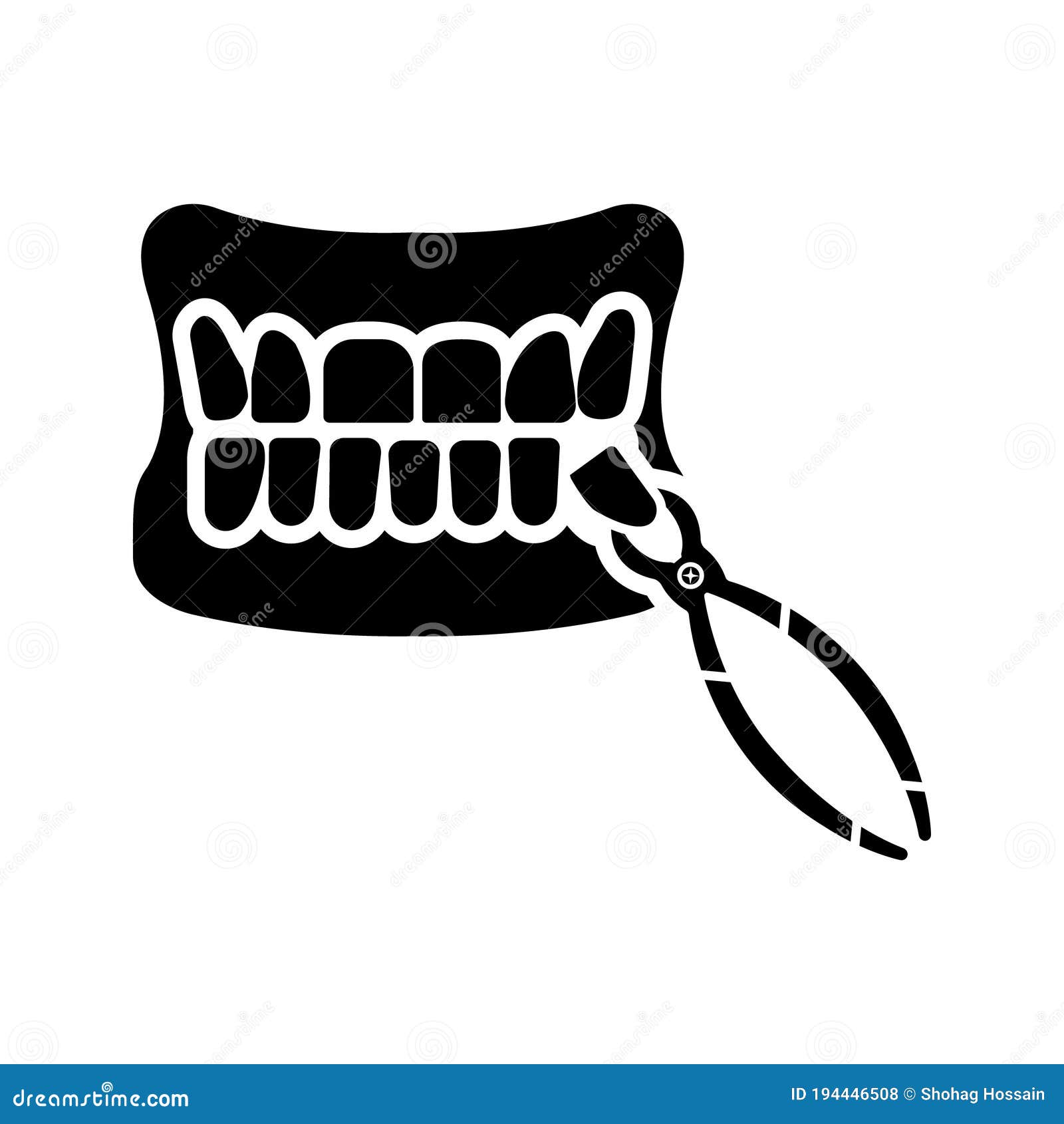 Tooth Extraction Icon. Removing Icon Stock Vector - Illustration of ...