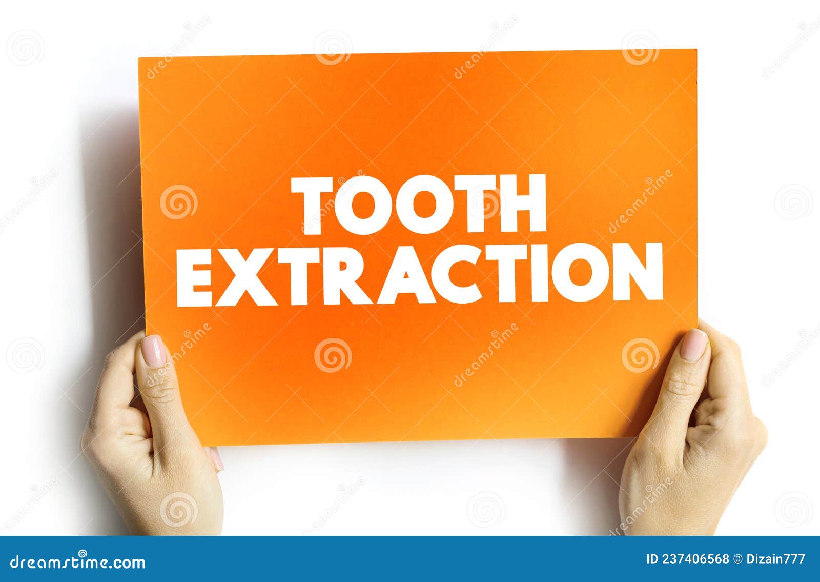 Tooth Extraction Text Quote on Card, Concept Background Stock Photo ...