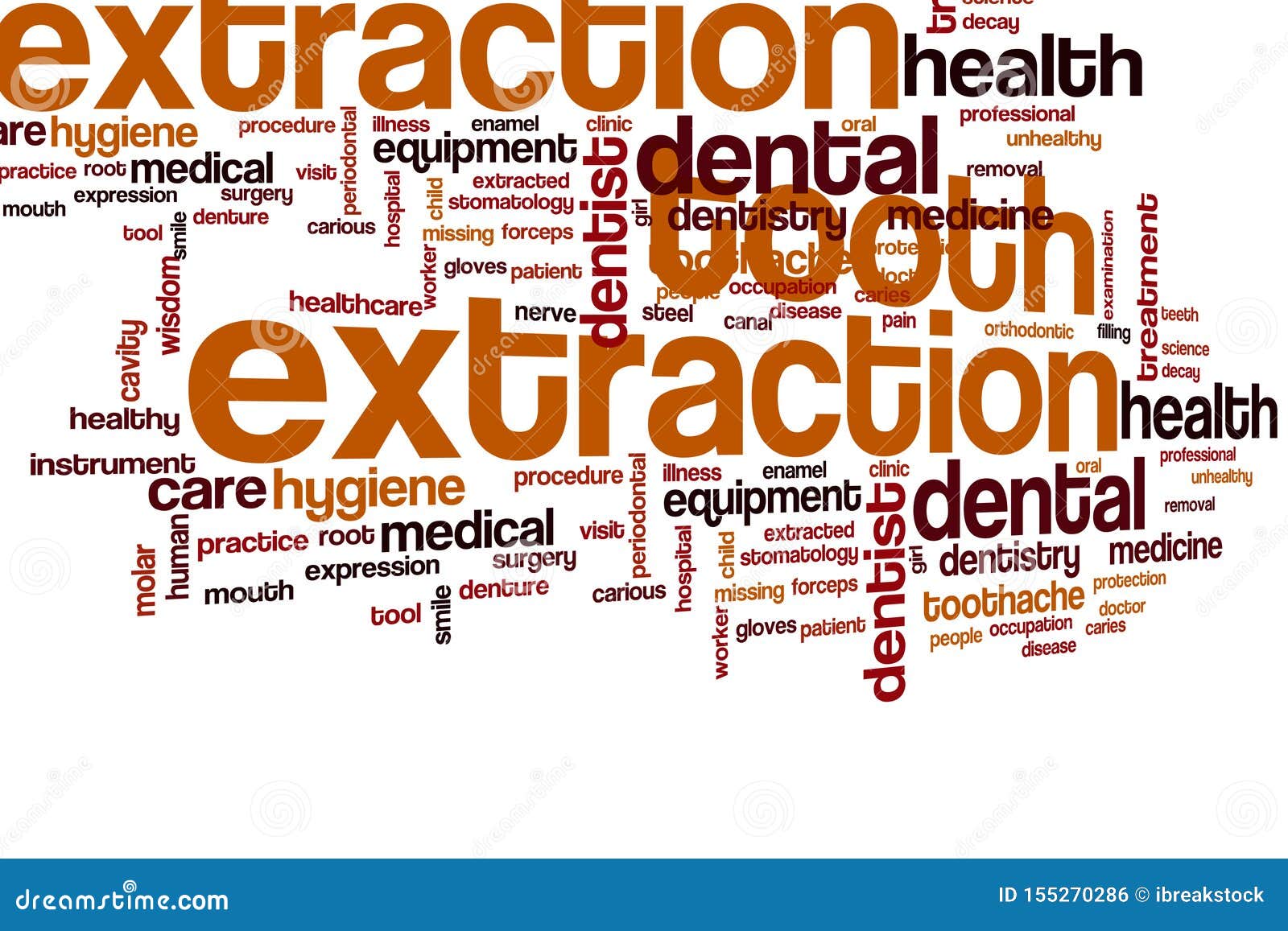 Tooth Extraction Word Cloud Stock Illustration - Illustration of ...