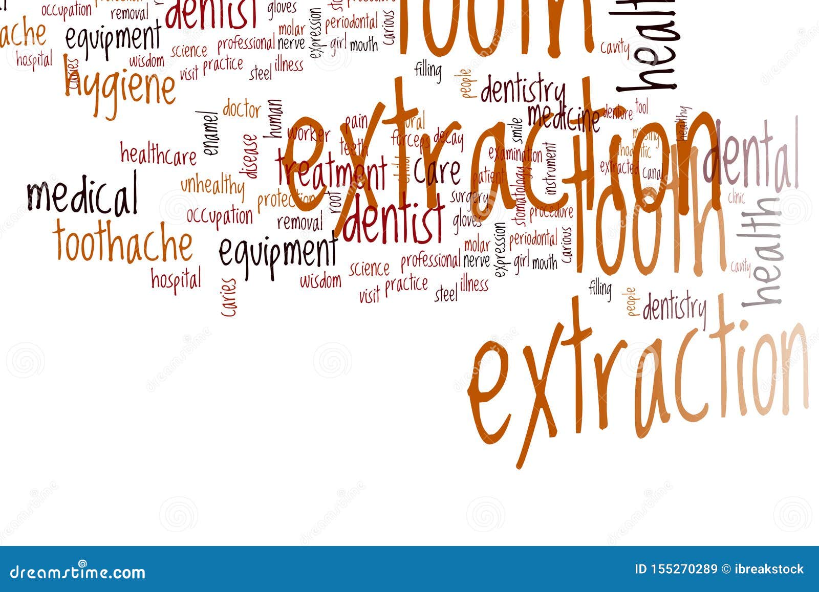 Tooth Extraction Word Cloud Stock Illustration - Illustration of pain ...