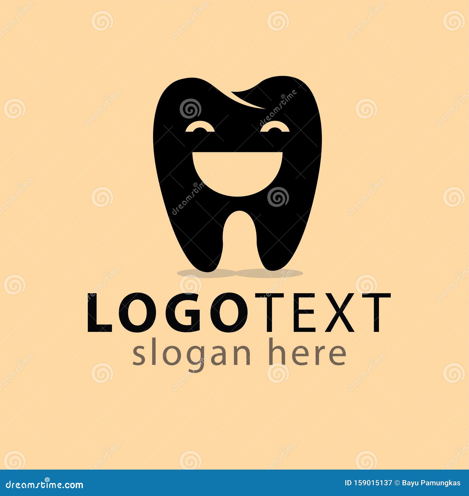 Tooth Face Logo stock vector. Illustration of health - 159015137