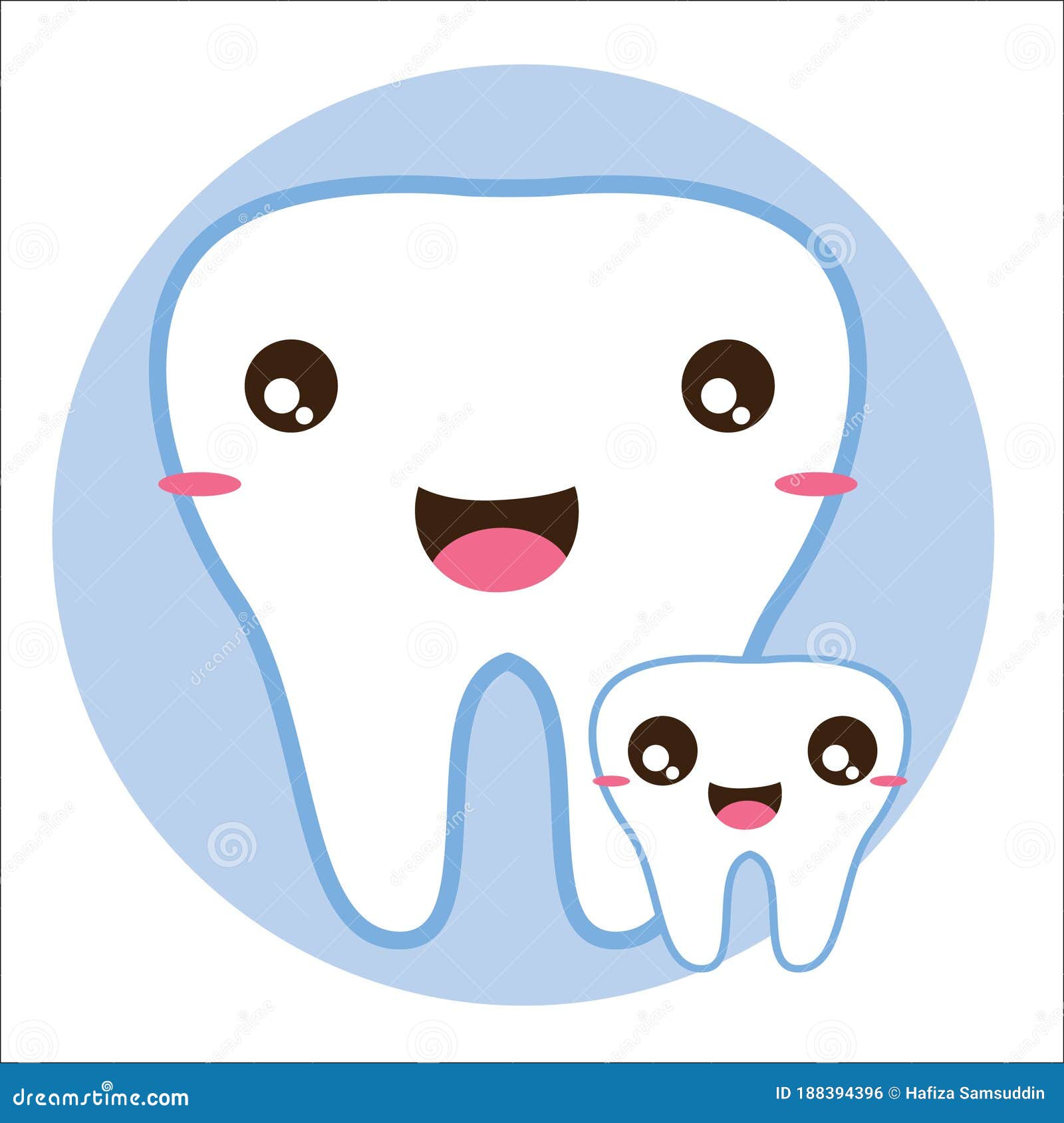Tooth Face. Vector Illustration Decorative Design Stock Vector ...