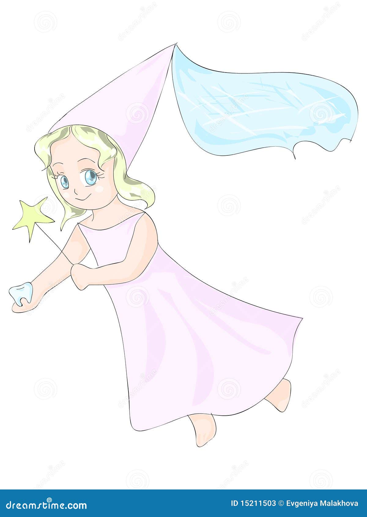 Tooth fairy stock vector. Illustration of drawing, beautiful - 15211503