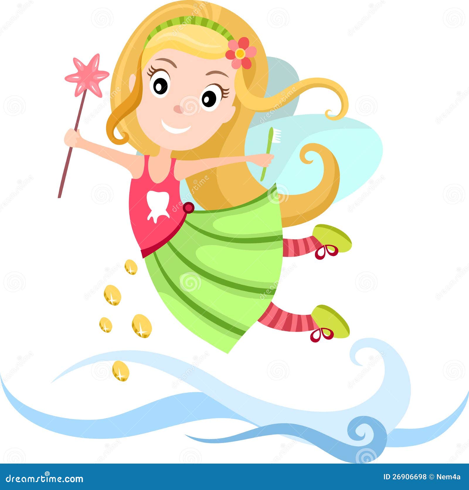 Tooth Fairy stock vector. Illustration of toothless, beautiful - 26906698