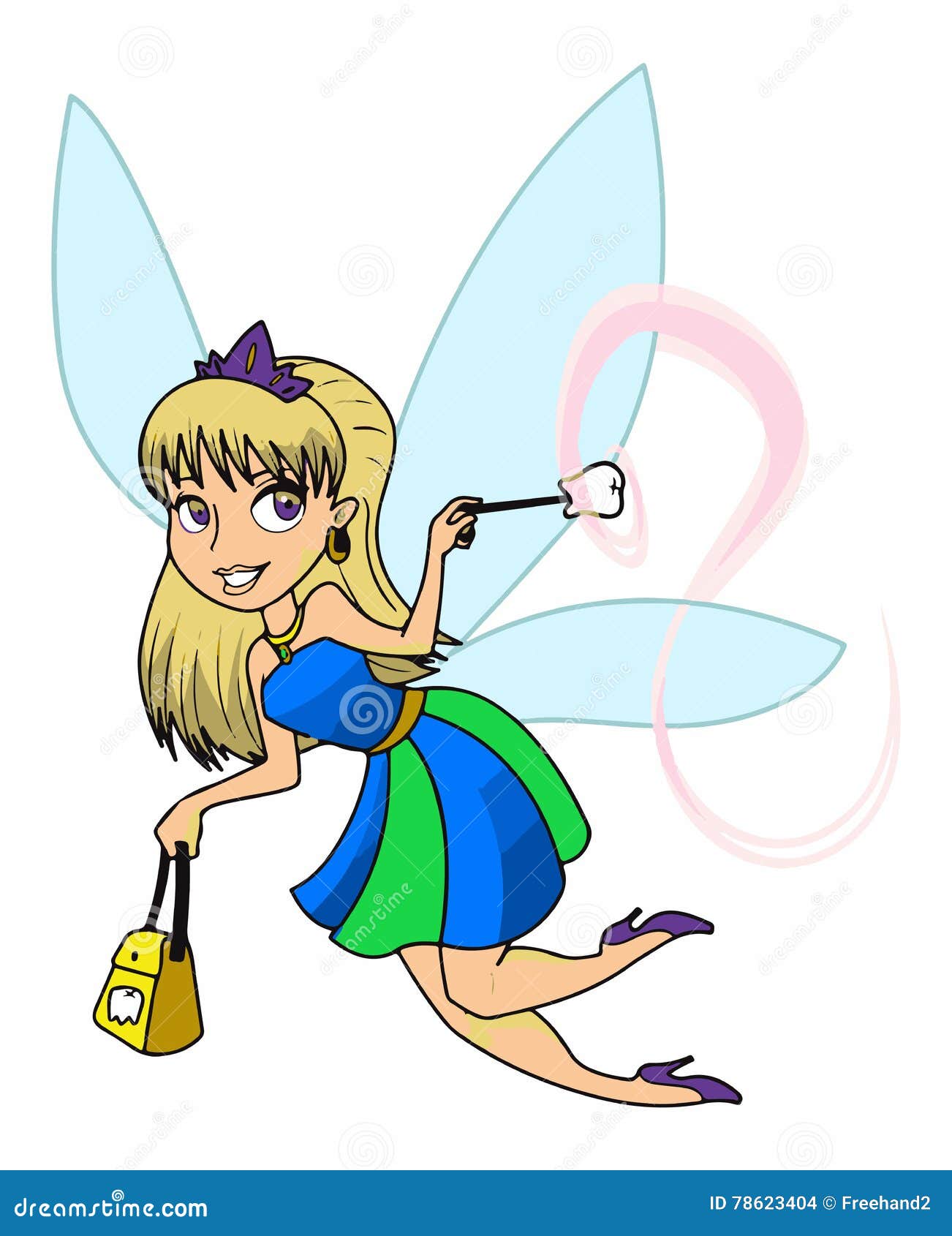 Tooth fairy stock illustration. Illustration of drawing - 78623404
