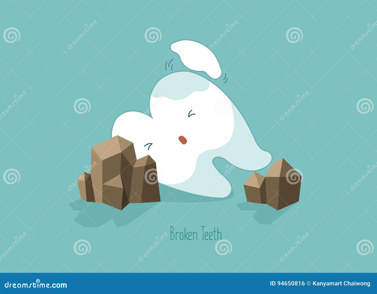 Tooth Fall and Make it Broken,teeth and Tooth Concept of Dental Stock ...