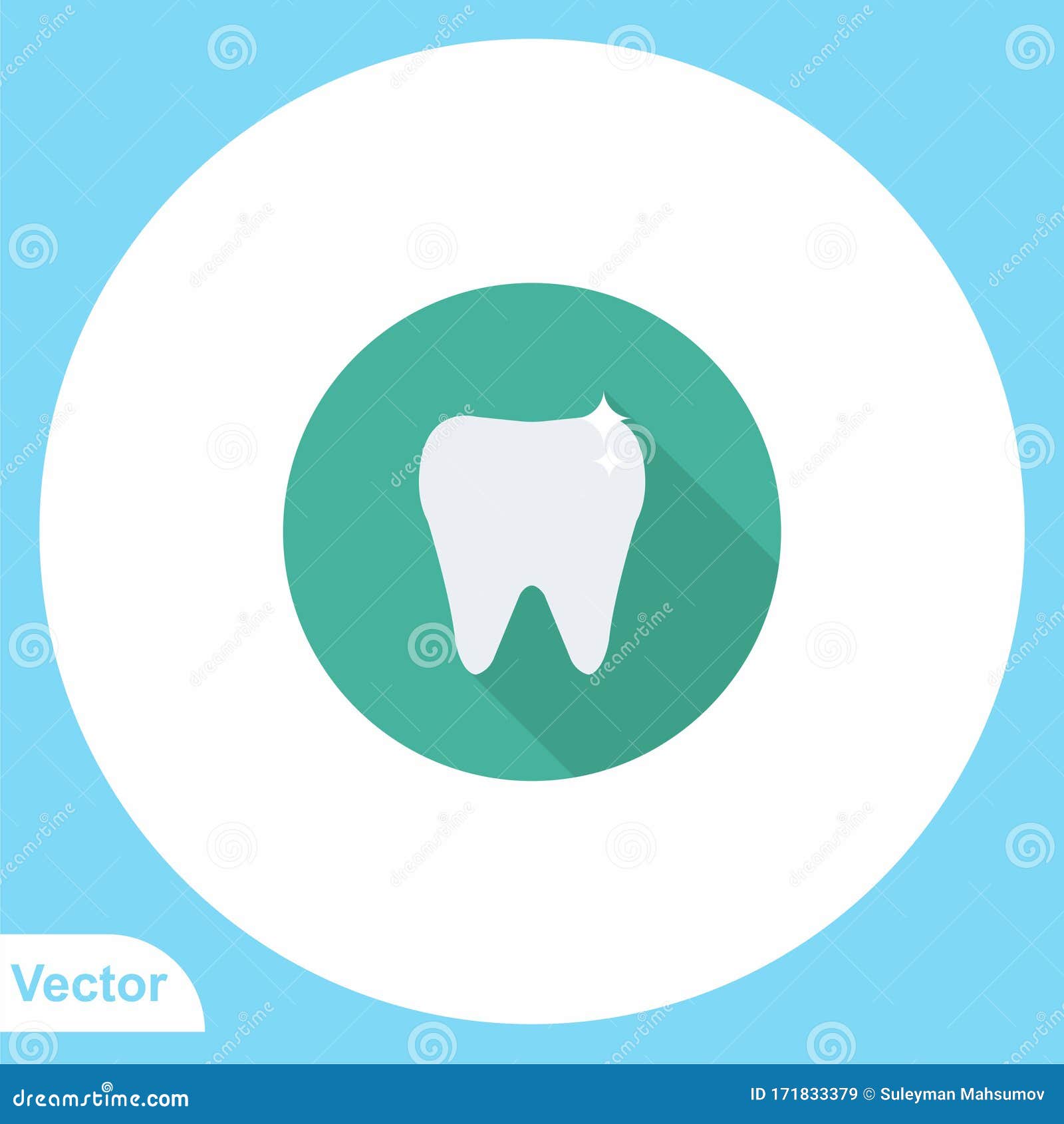 Tooth Flat Vector Icon Sign Symbol Stock Vector - Illustration of human ...