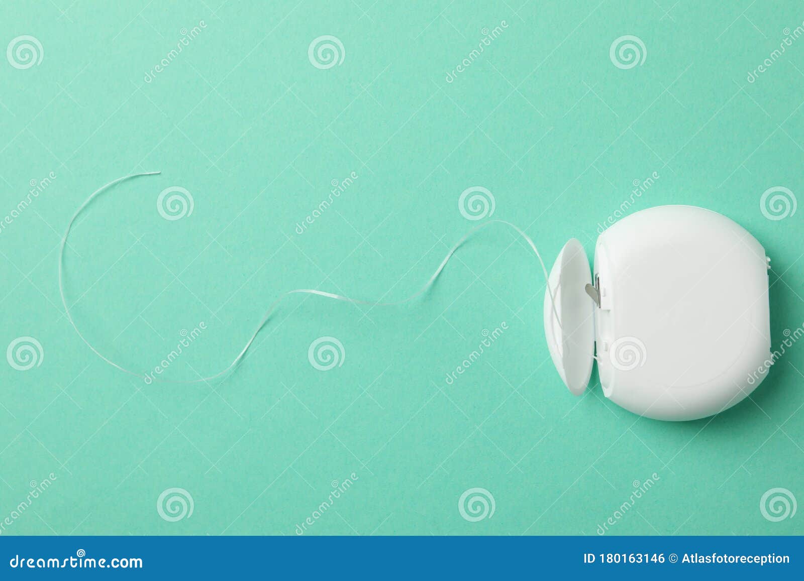 Tooth Floss on Mint Background Stock Photo - Image of brush, beauty ...