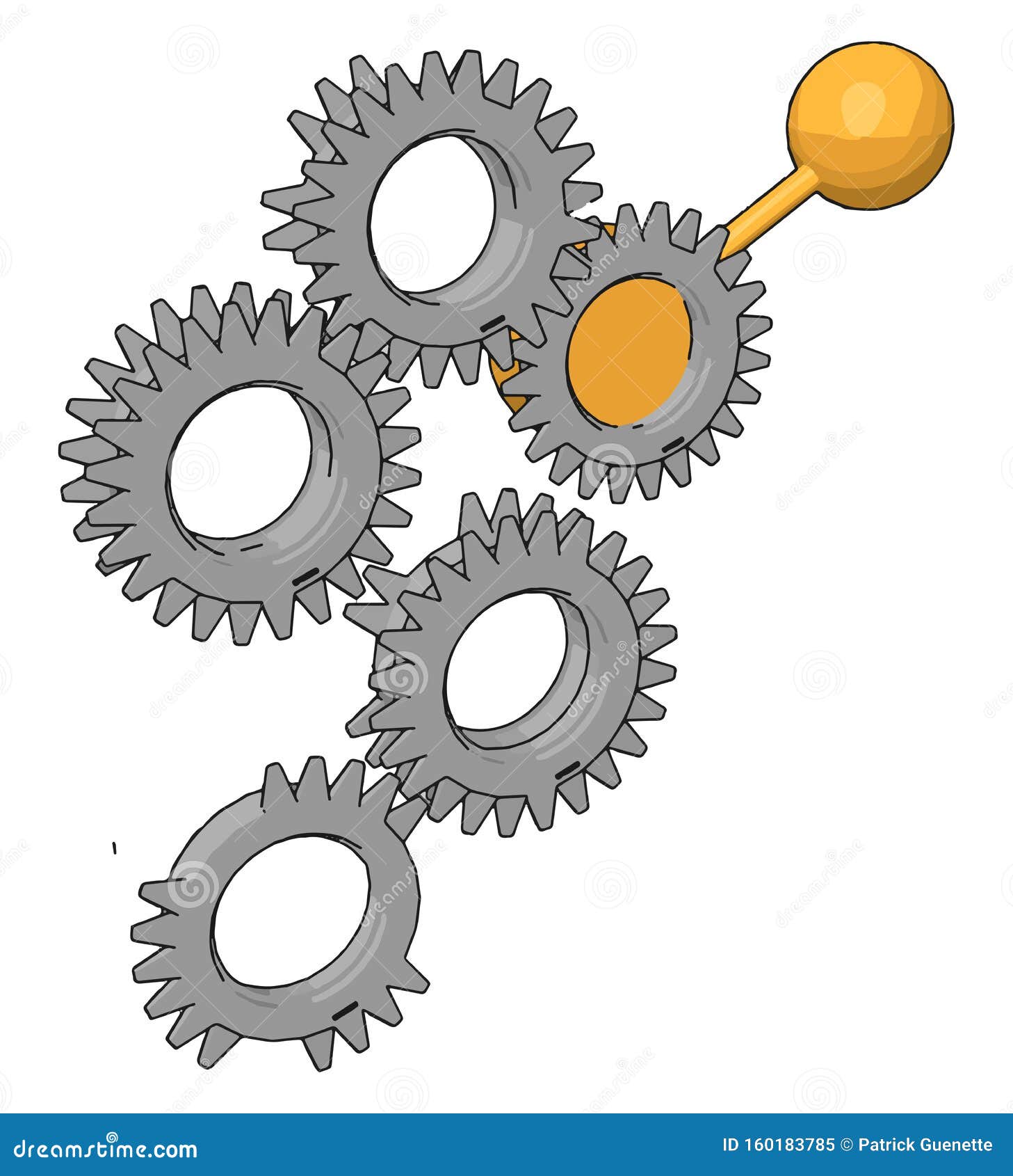Gears With Two Tooth Configurations AI Generated Royalty-Free Cartoon ...