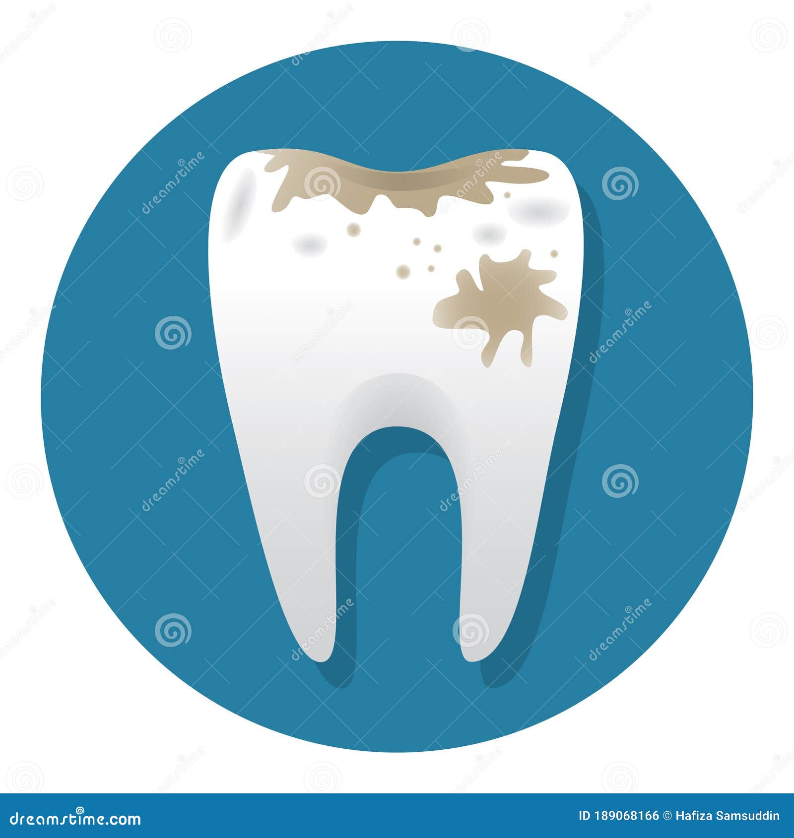 Tooth with Germs. Vector Illustration Decorative Design Stock Vector ...