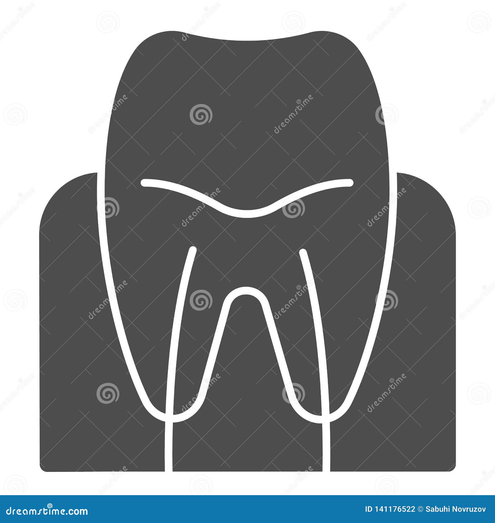 Tooth Gum Solid Icon. Tooth Root Vector Illustration Isolated on White ...