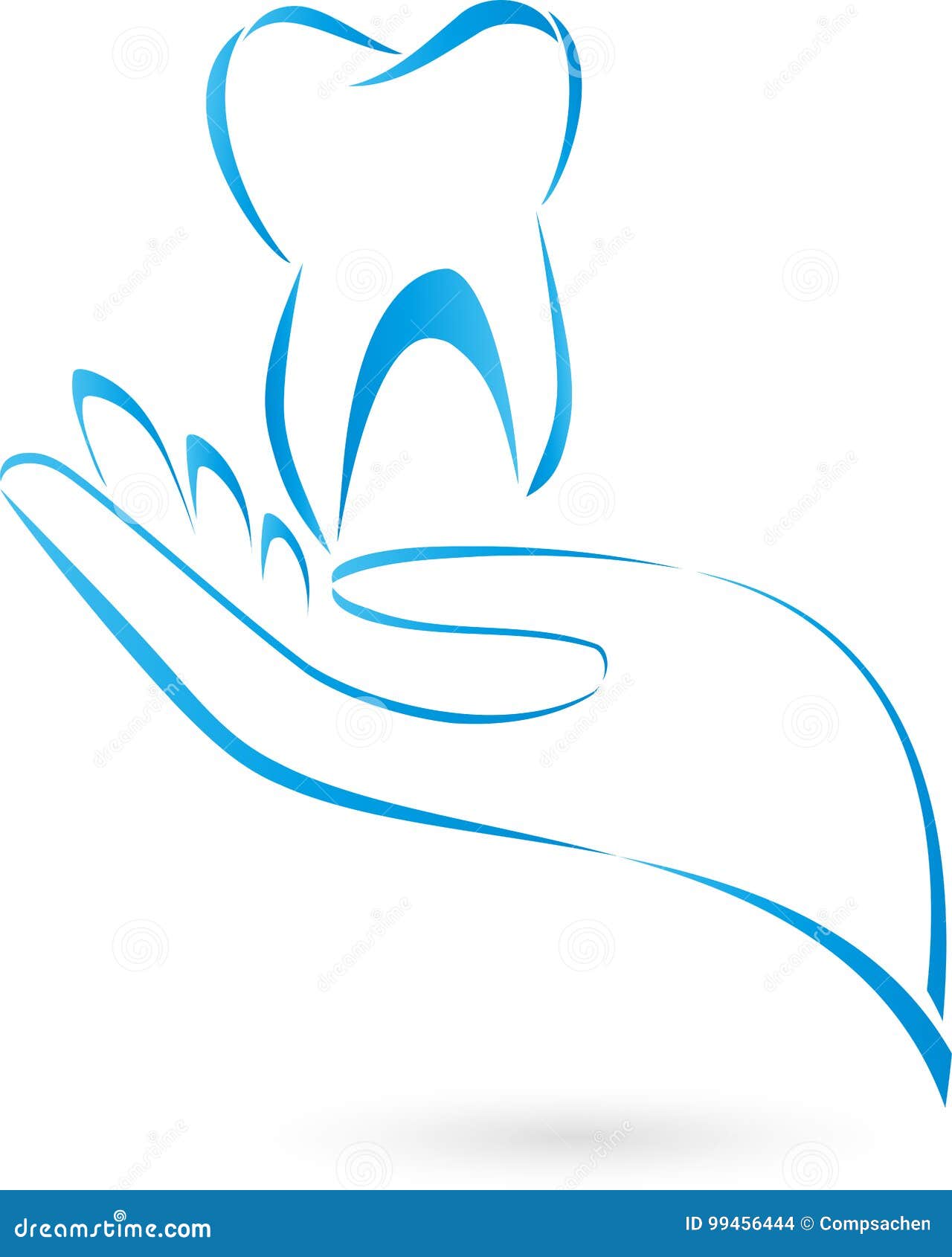 Tooth and Hand, Tooth and Dentist Logo Stock Vector - Illustration of ...