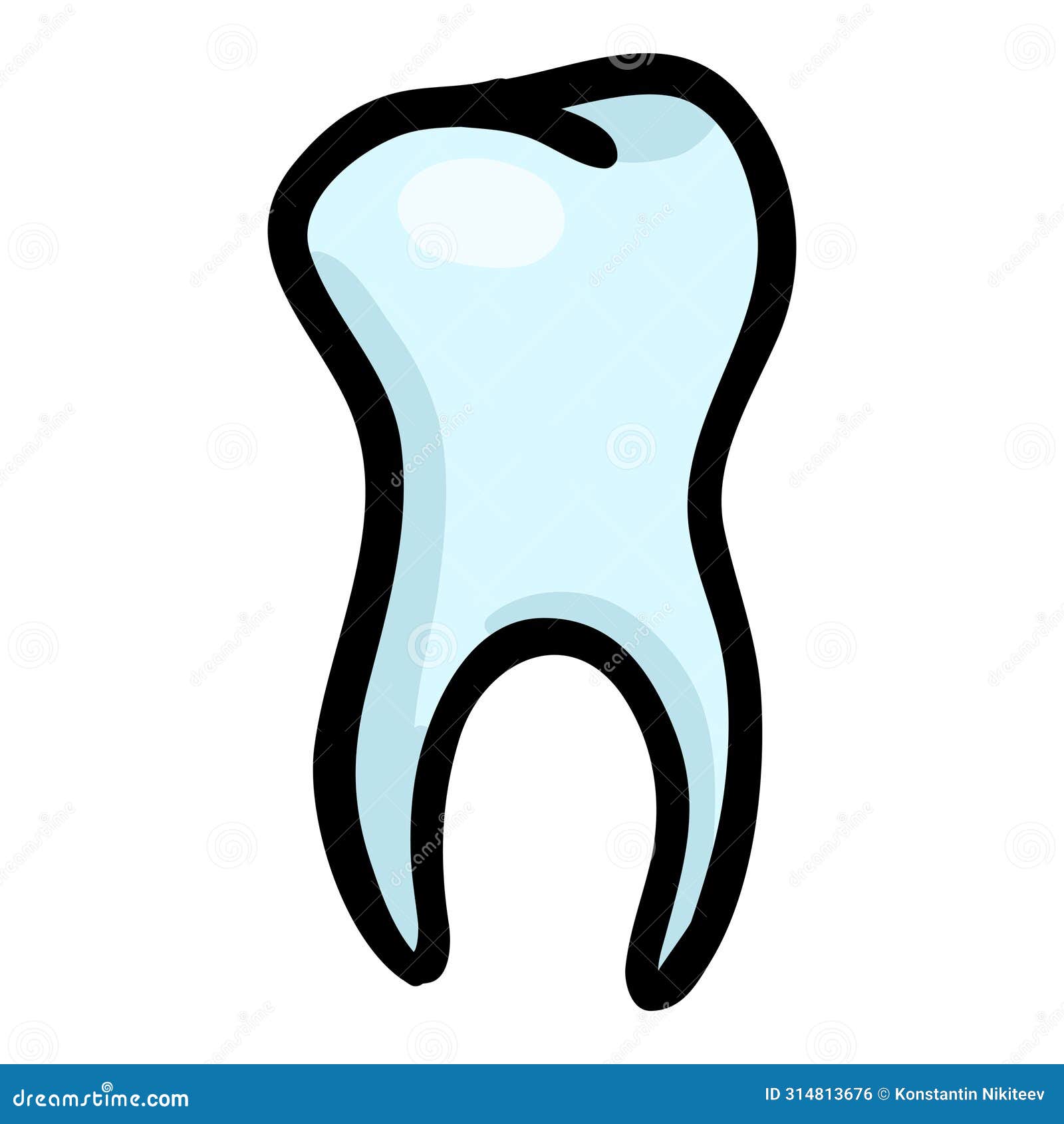 Tooth Hand Drawn Doodle Icon Stock Vector - Illustration of hospital ...