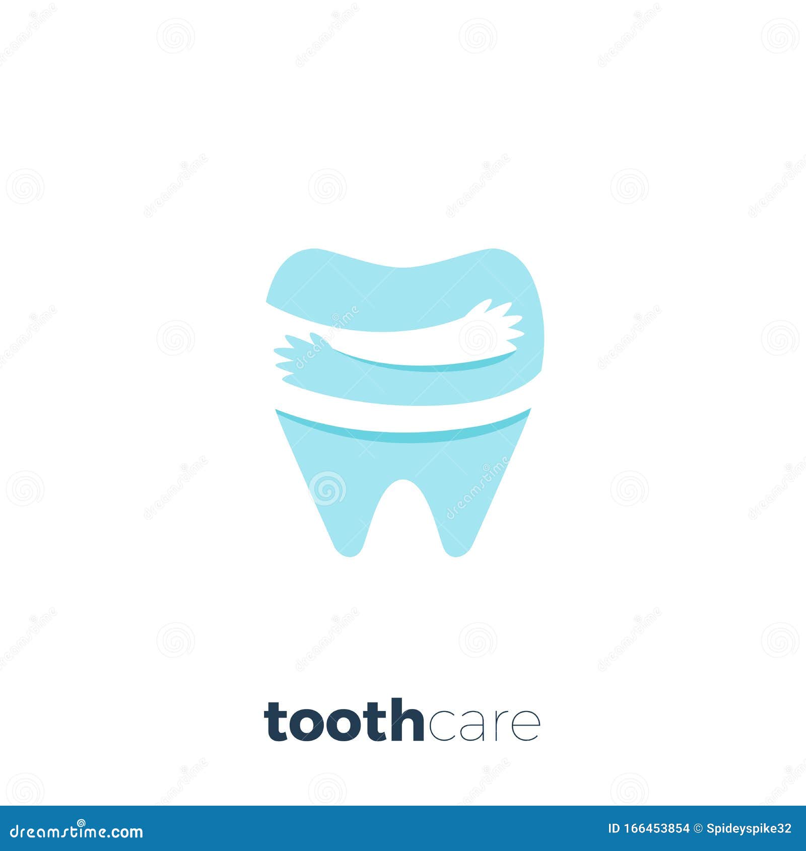 Tooth with Hand Embrace. Isolated Vector Illustration Stock Vector ...