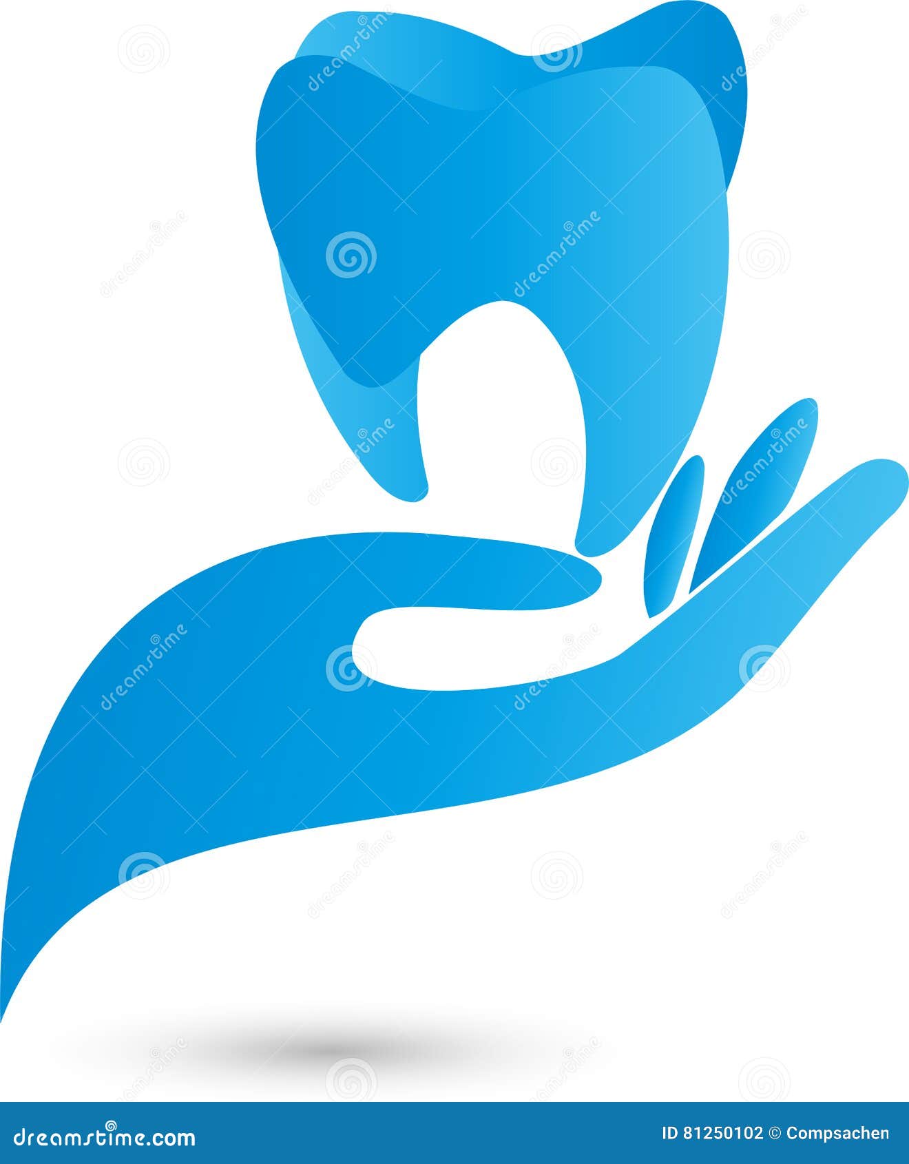 Tooth and hand, logo, stock vector. Illustration of professional - 81250102
