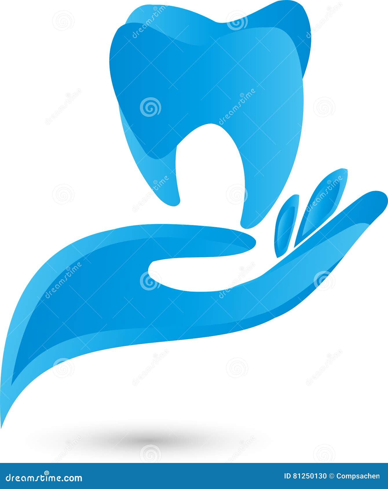 Tooth and hand, logo, stock vector. Illustration of represent - 81250130