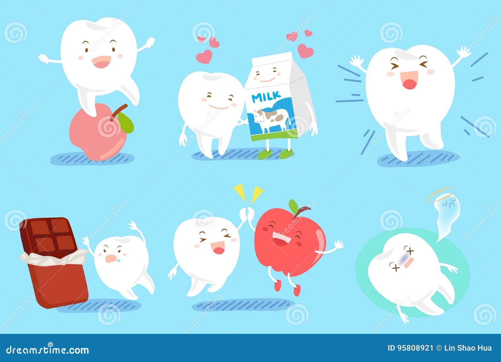 Tooth with health concept stock vector. Illustration of teeth - 95808921
