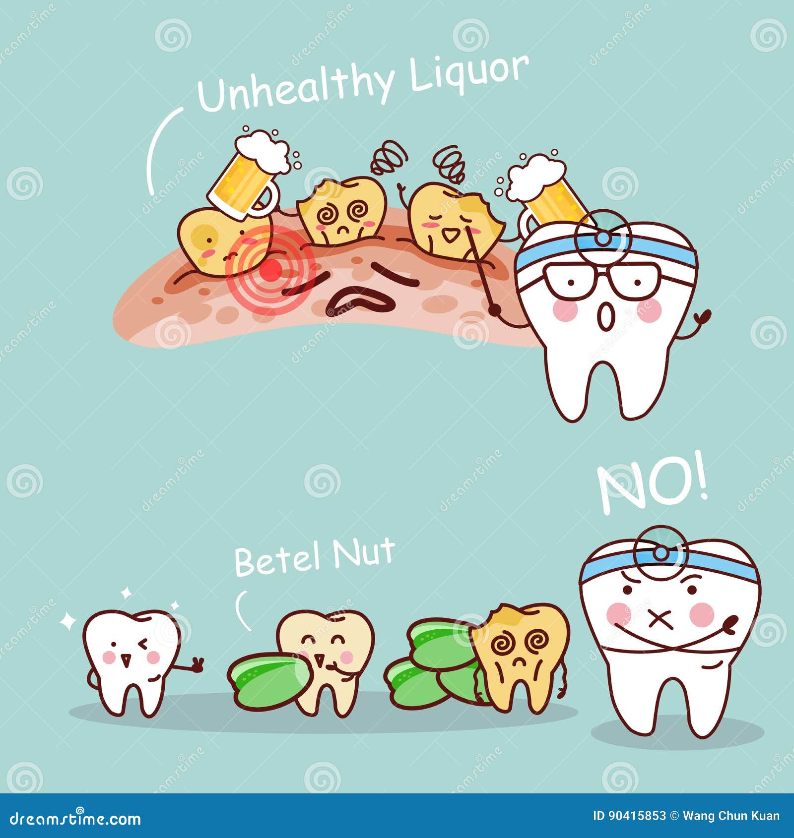 Tooth with healthy concept stock vector. Illustration of betel - 90415853