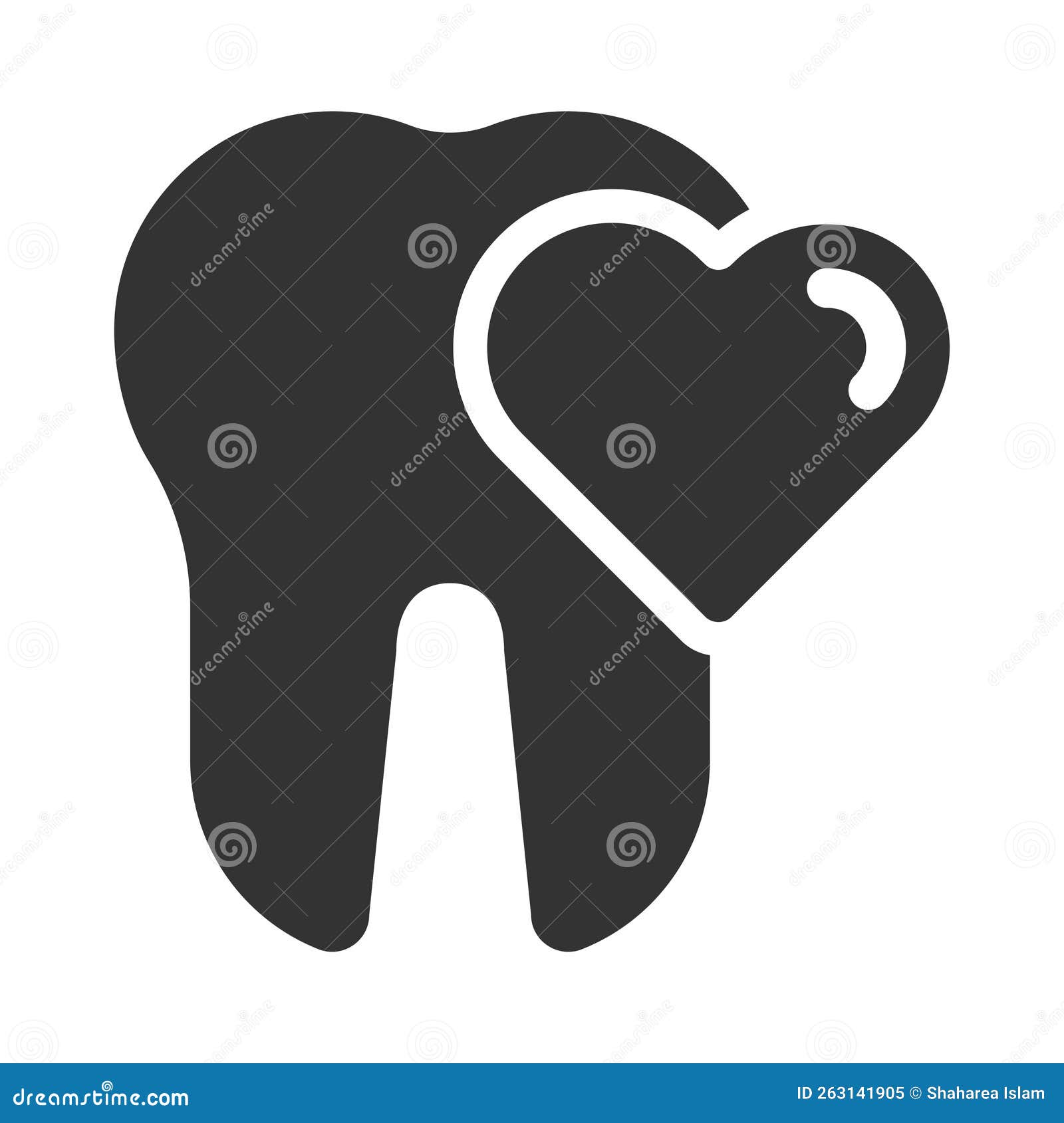 Tooth Heart Logo, Dental Logo Design Cartoon Vector | CartoonDealer.com ...