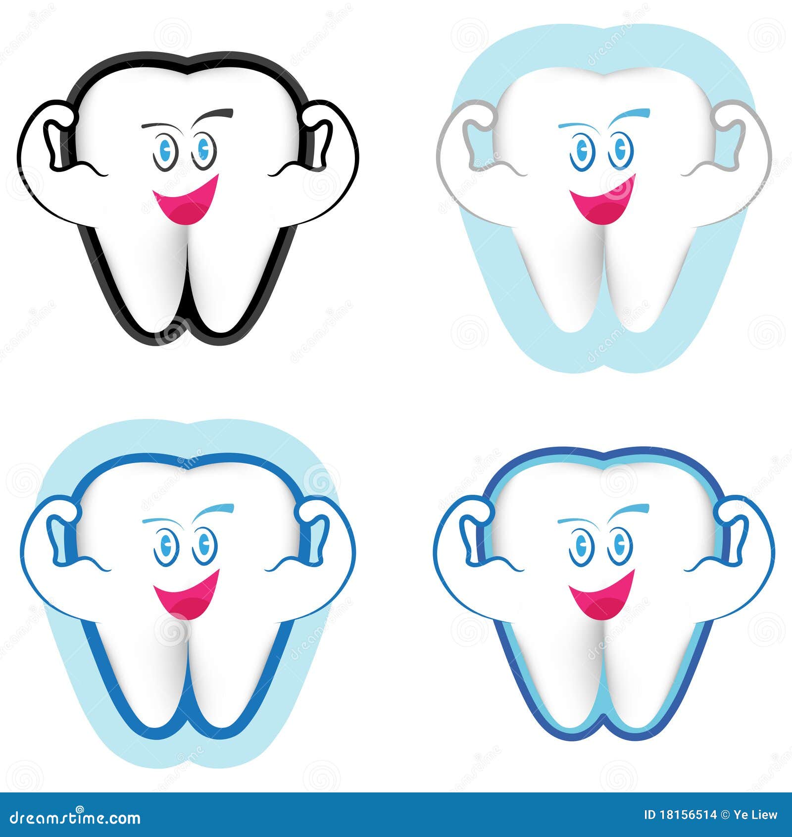 Tooth Hero stock vector. Illustration of smile, cartoon - 18156514