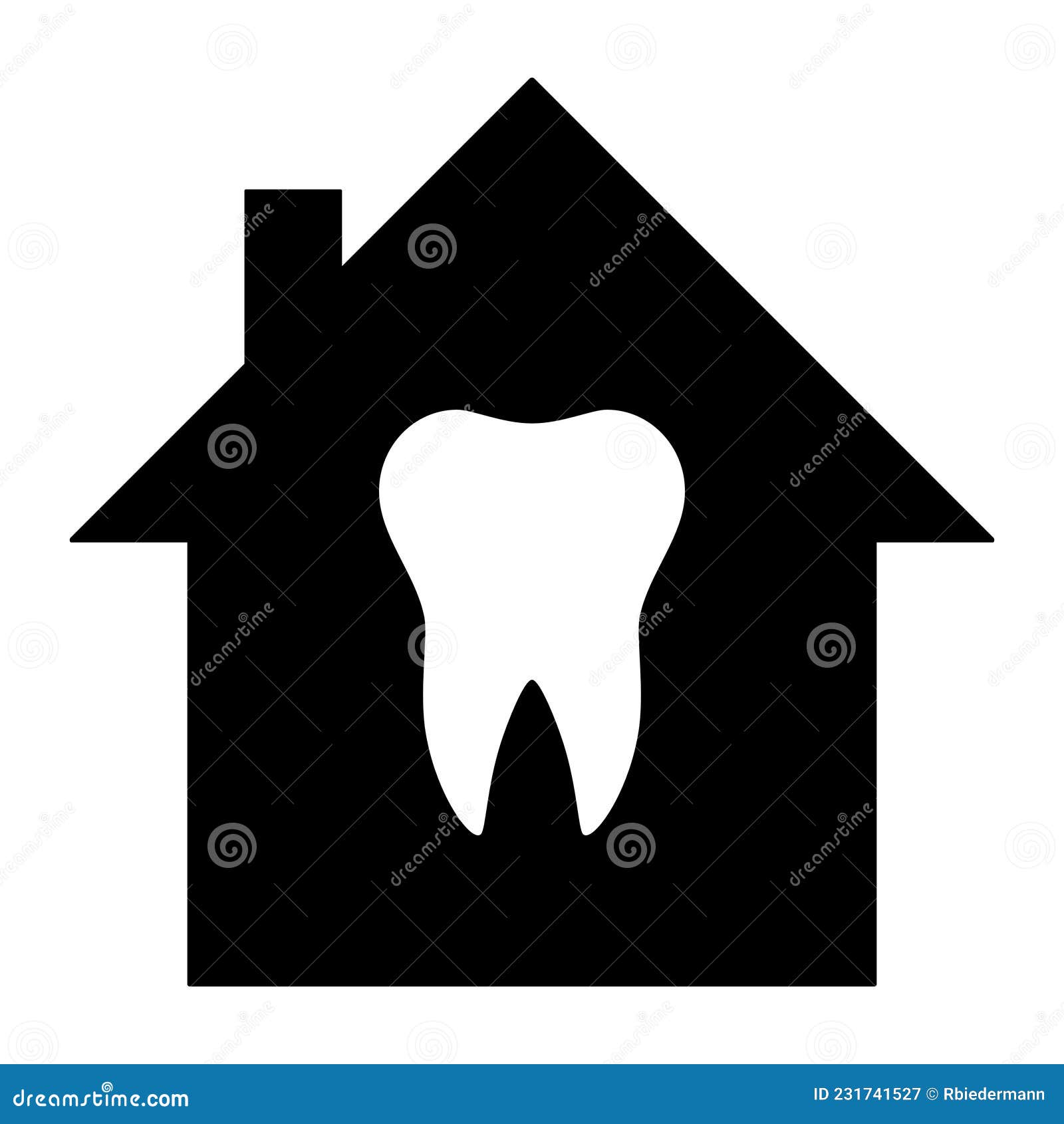 Tooth and home stock vector. Illustration of health - 231741527