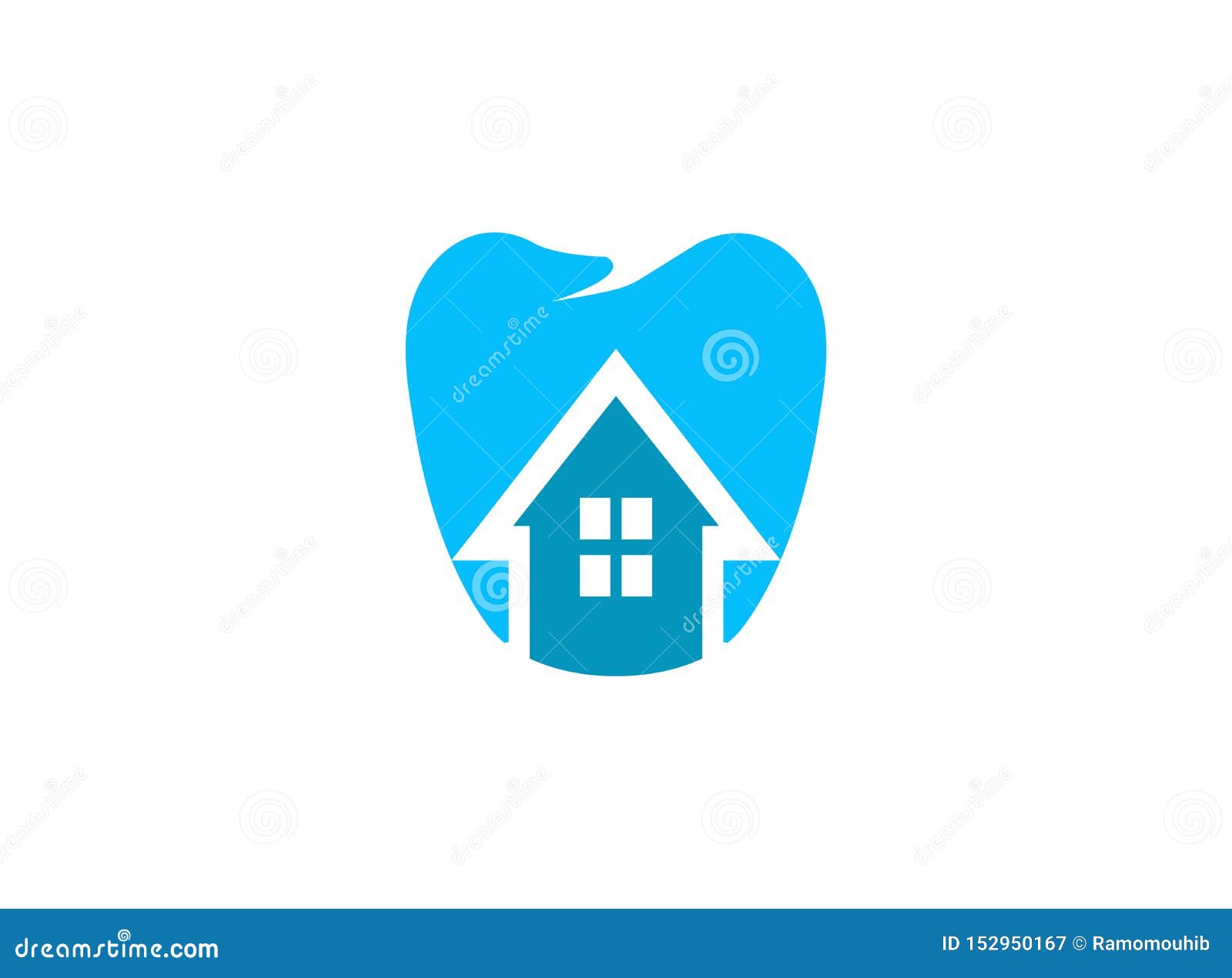 Tooth and Home for Logo Design Illustration on a White Background Stock ...