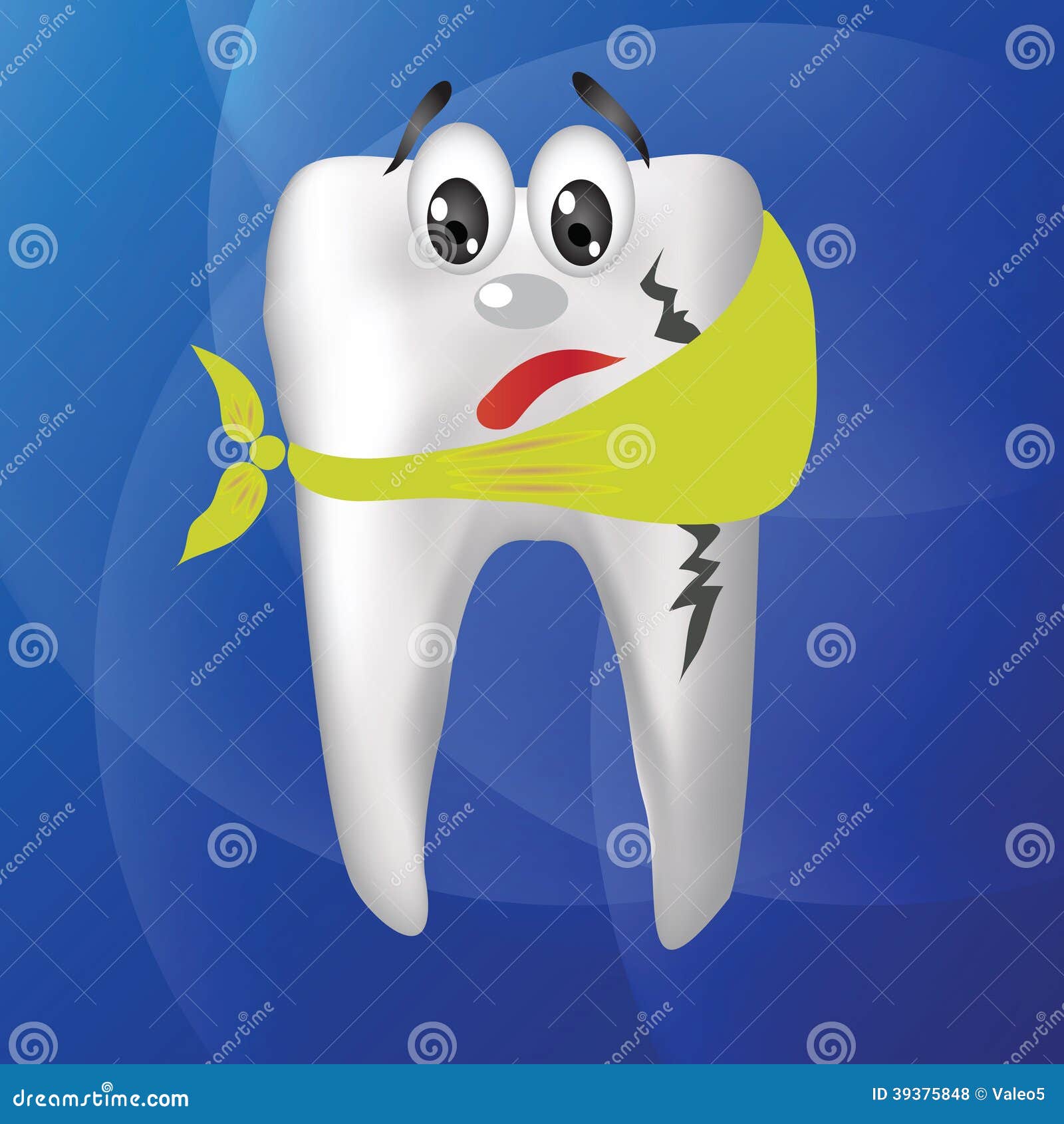 Tooth hurts stock vector. Illustration of blue, dentistry - 39375848
