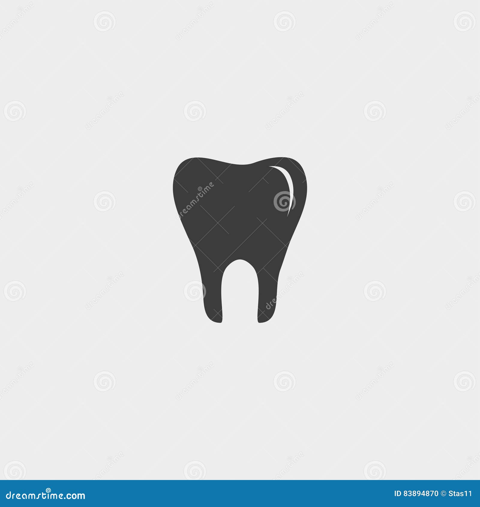 Tooth Icon in Black Color. Vector Illustration Eps10 Stock Illustration ...