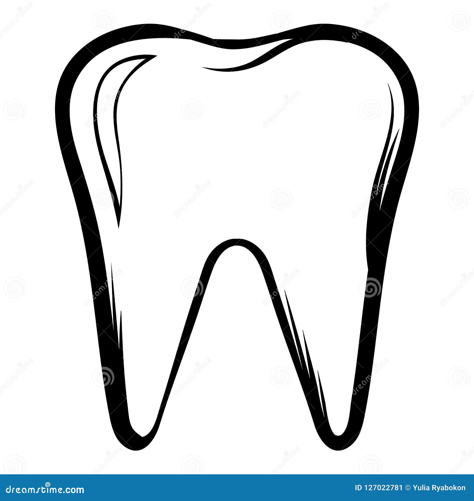 Tooth icon cartoon stock illustration. Illustration of dentist - 127022781
