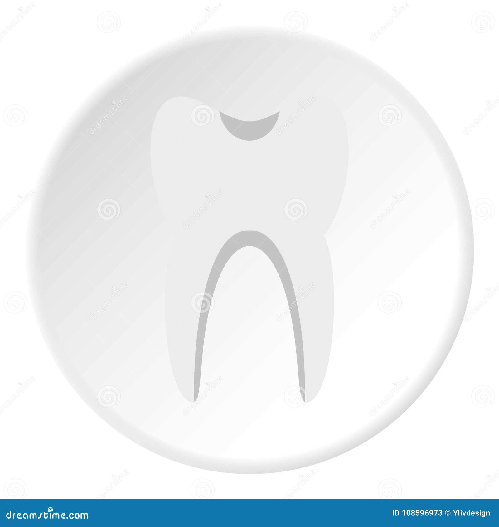 Tooth icon circle stock vector. Illustration of anatomical - 108596973
