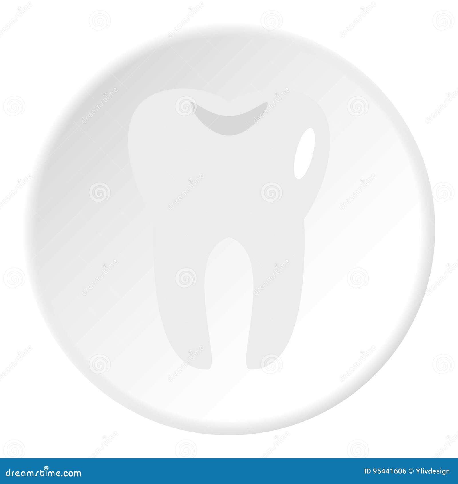 Tooth icon circle stock vector. Illustration of doctor - 95441606