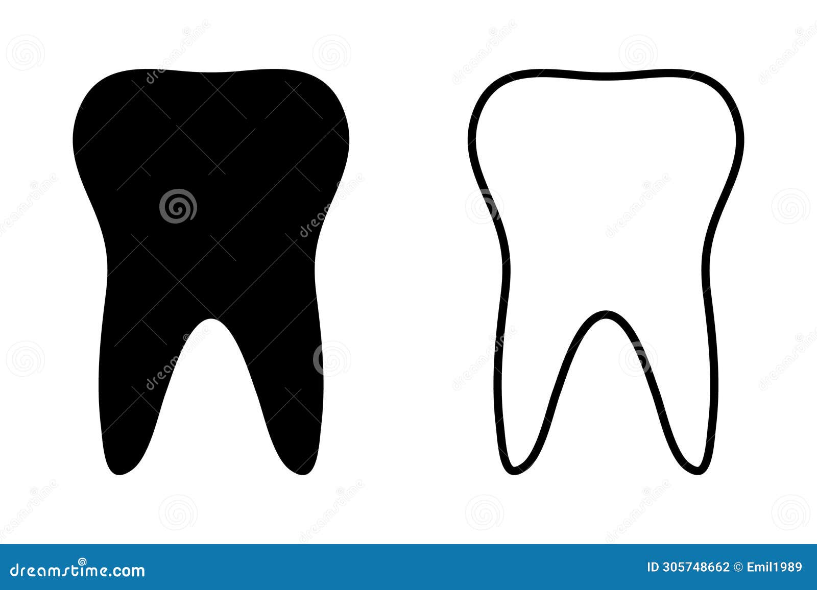 Tooth Icon. Dental Concept. Basic Simple Design. Stock Illustration ...