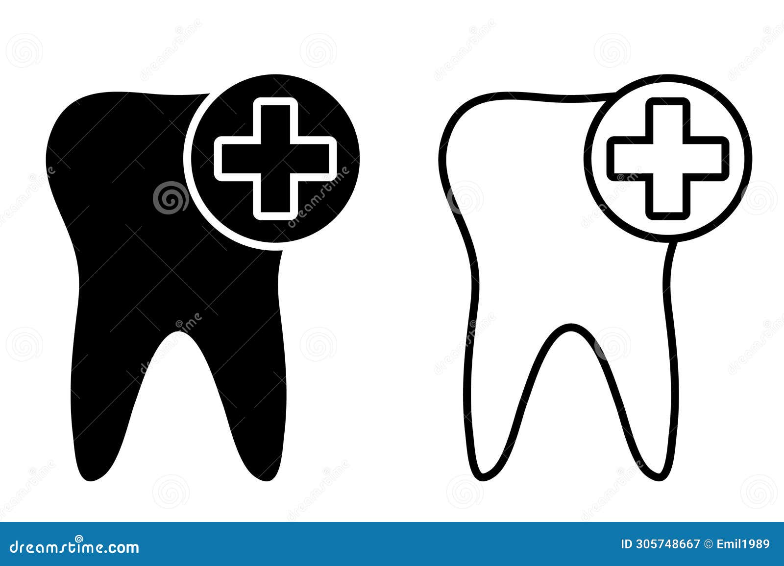 Tooth Icon. Dental Concept. Basic Simple Design. Stock Illustration ...