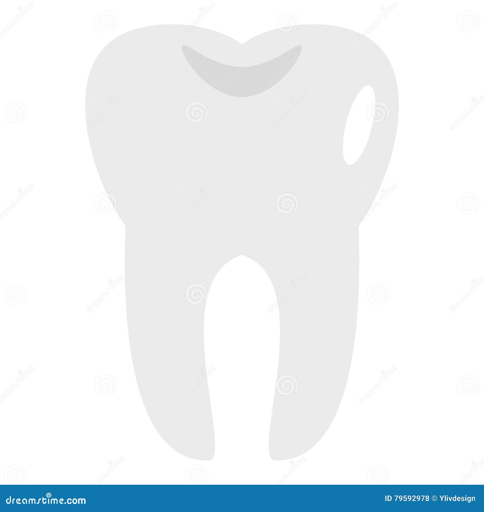 Tooth icon, flat style stock vector. Illustration of dentist - 79592978