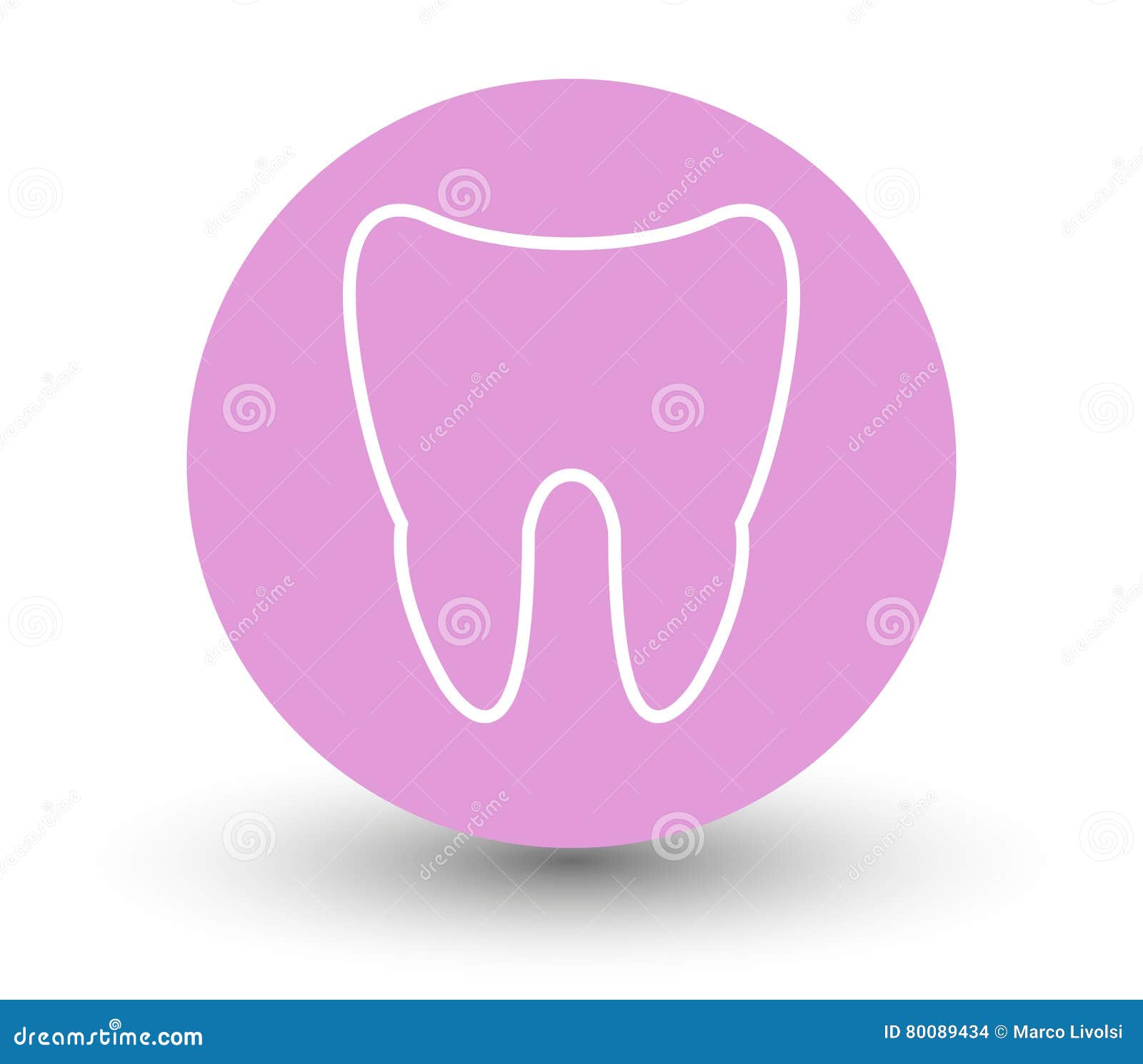 Tooth icon illustrated stock illustration. Illustration of human - 80089434