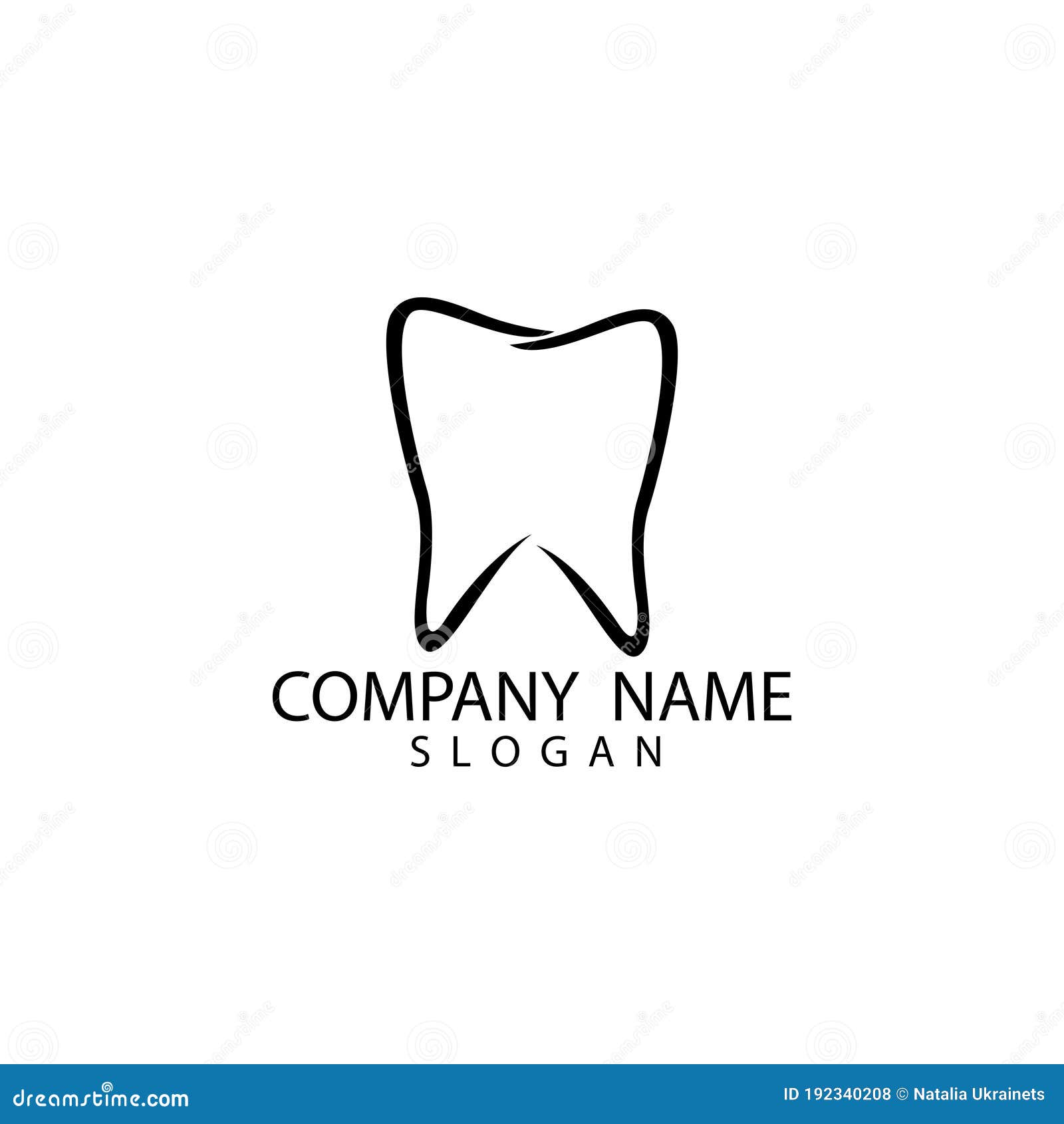 Tooth icon logo stock vector. Illustration of black - 192340208