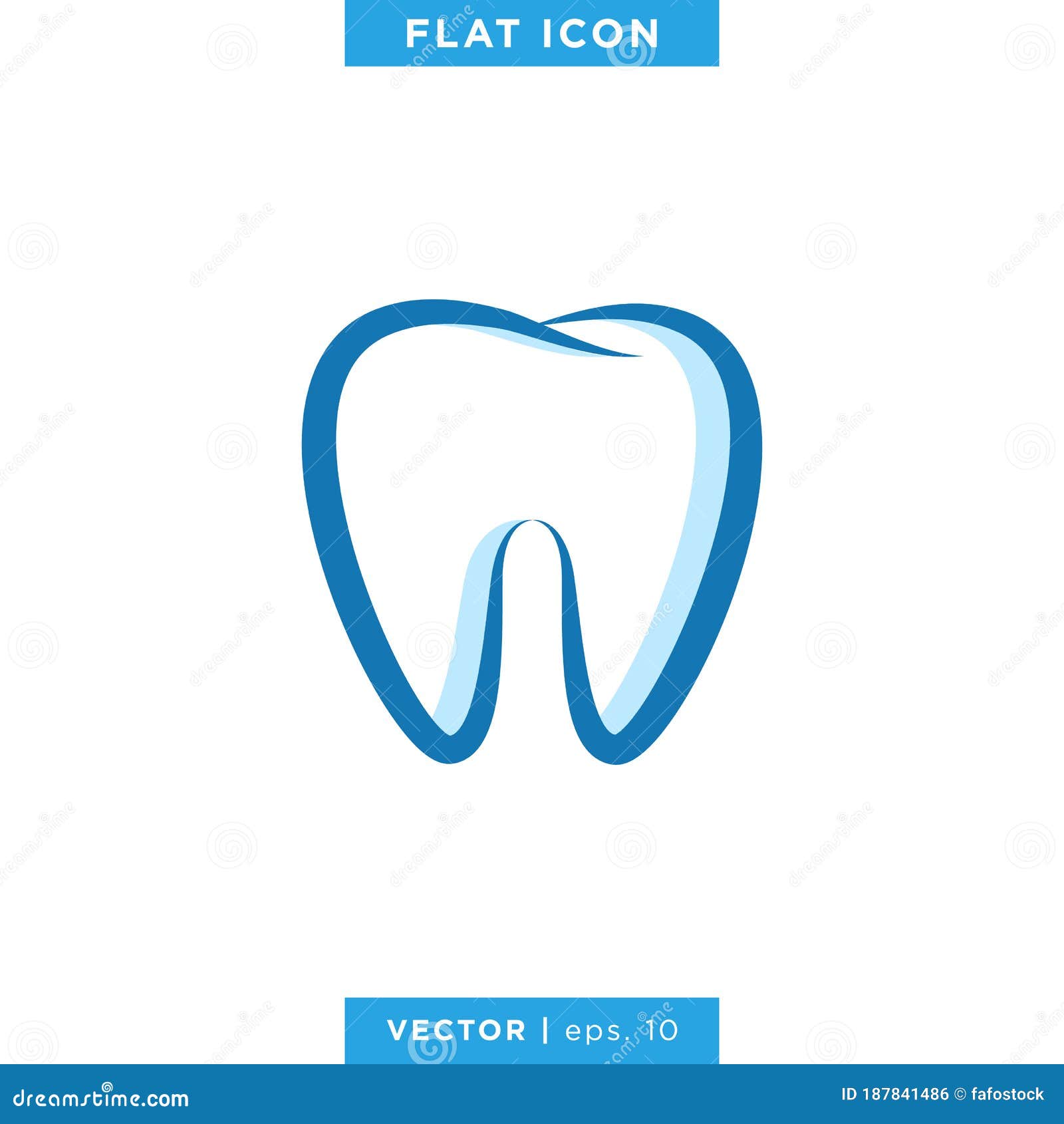 Tooth Icon Logo Design Template. Stock Vector - Illustration of circle ...