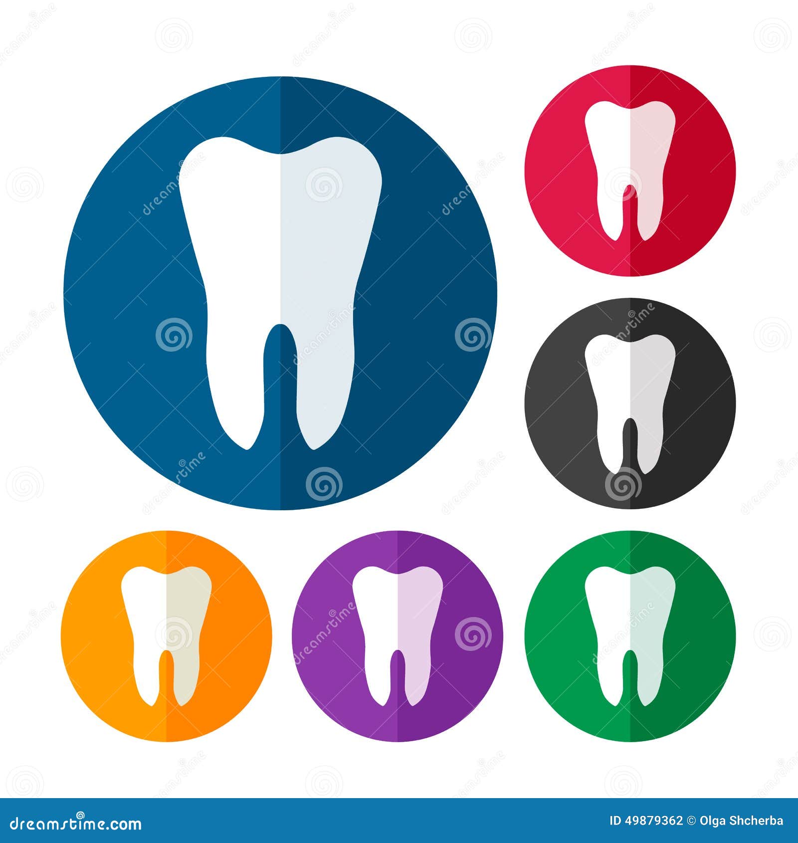 Tooth icon set stock vector. Illustration of anatomy - 49879362