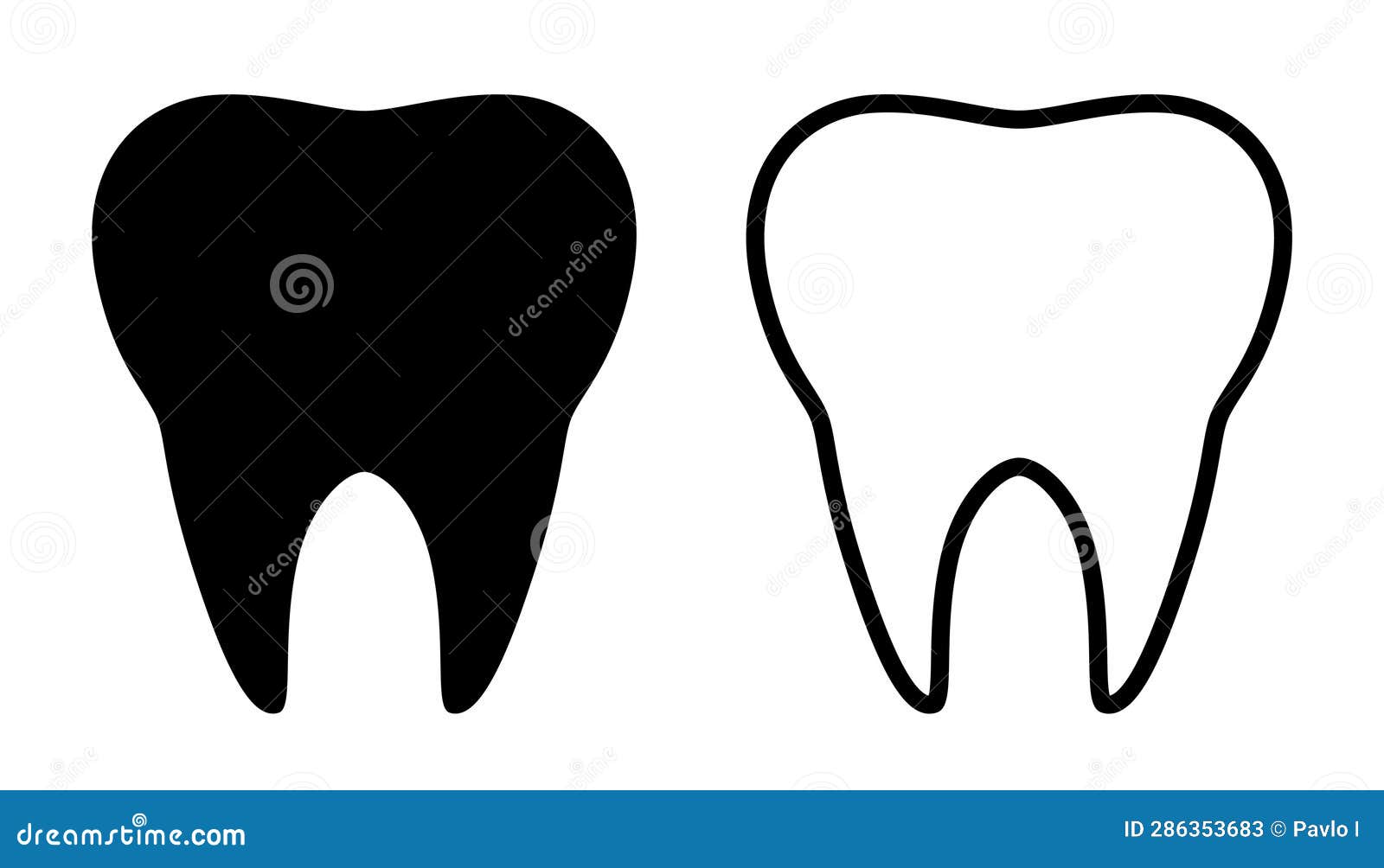Tooth Icon, Tooth Set Signs - Vector Stock Illustration - Illustration ...
