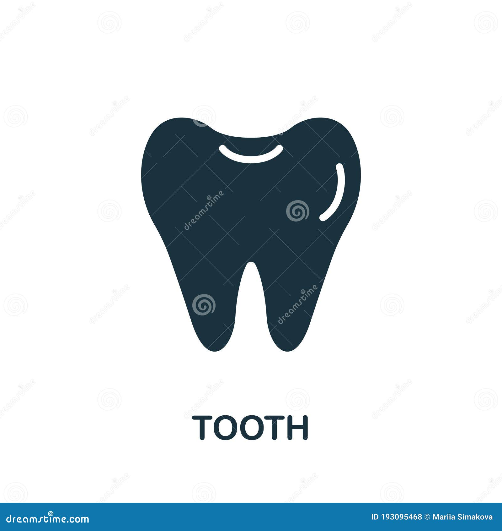 Tooth Icon. Simple Element from Internal Organs Collection. Creative ...